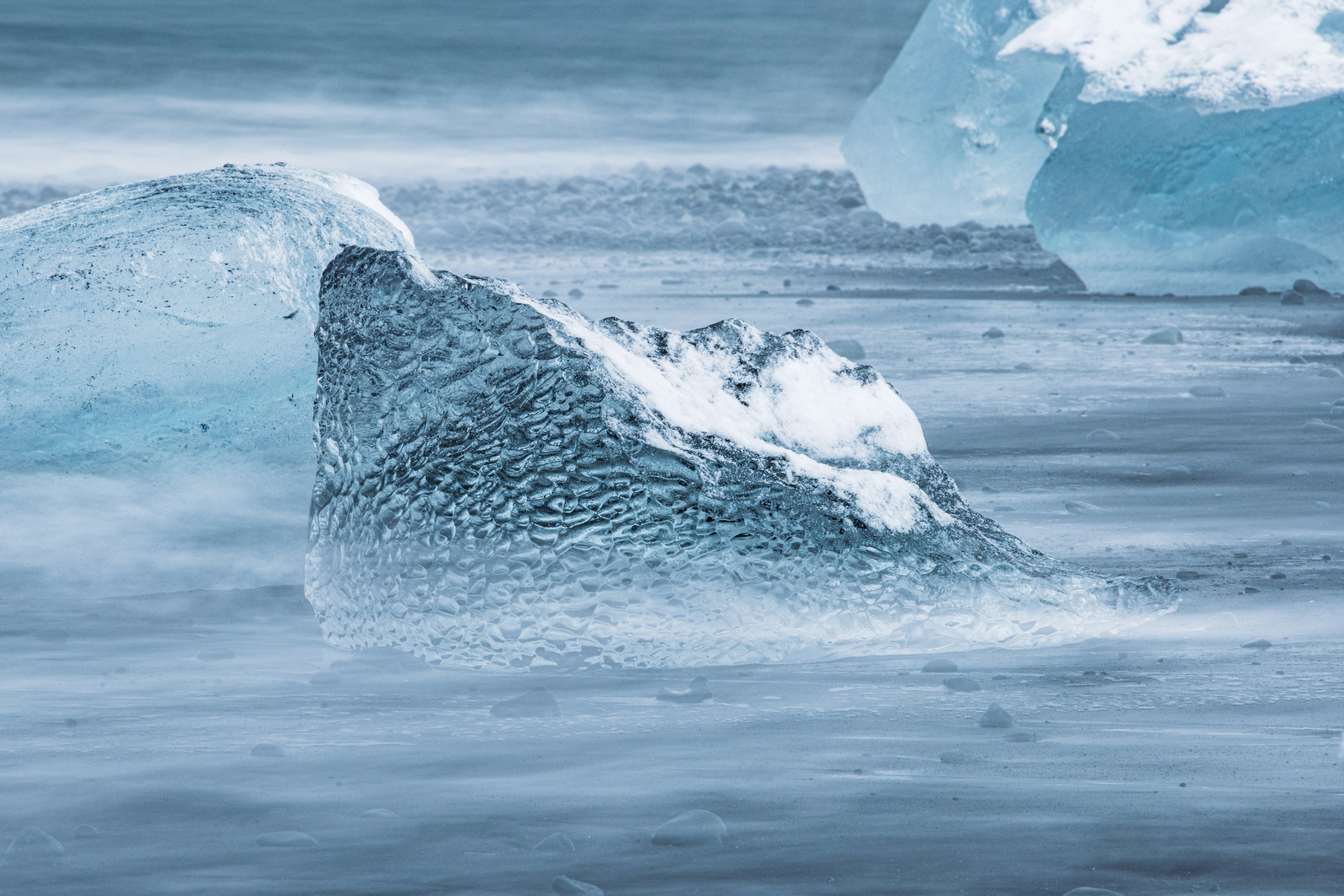 Glacial Drift: Ice Formations Lodged in a Quiet Sea