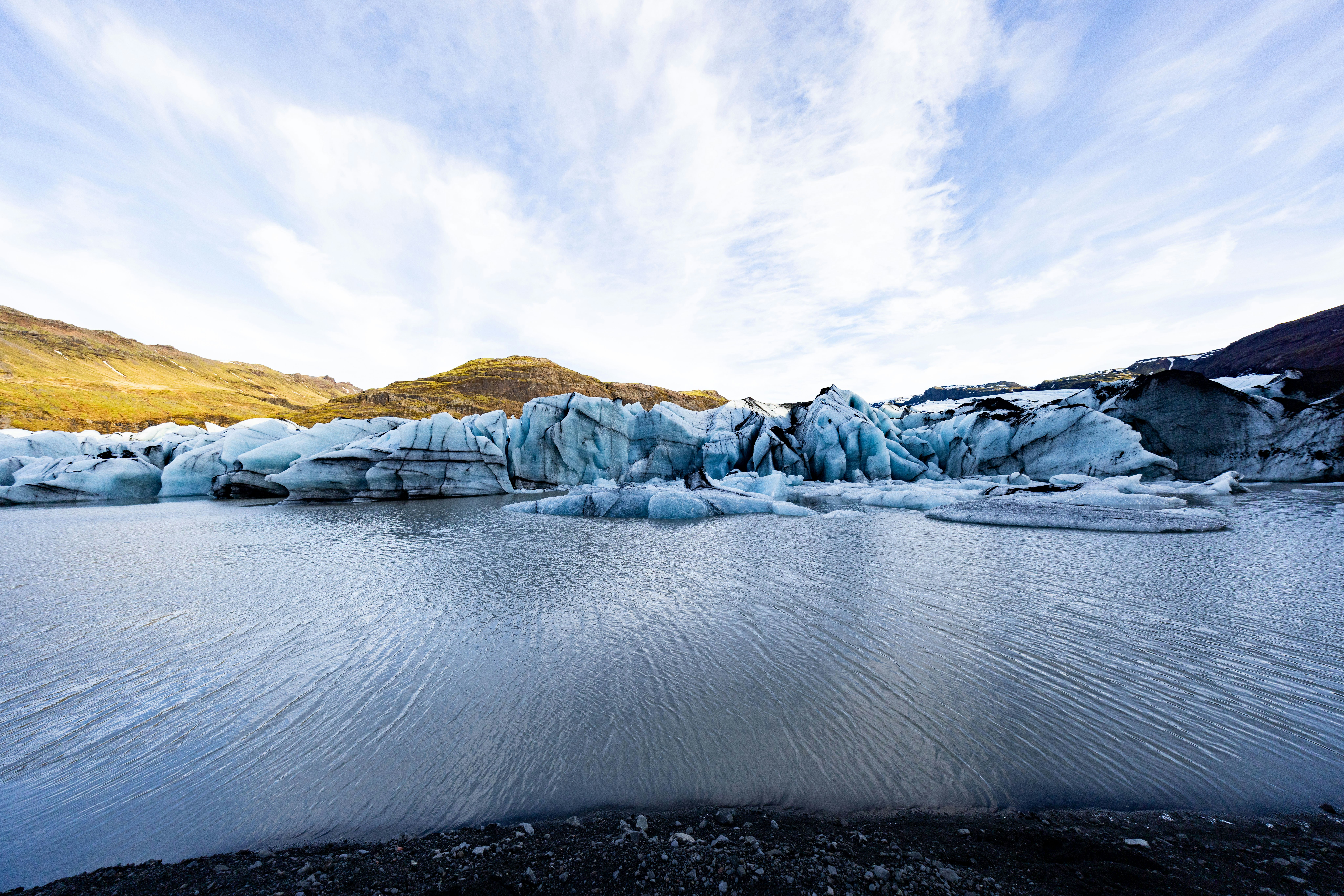 Glacier Rim at Dusk: Ice Canvases Meet Quiet Waters