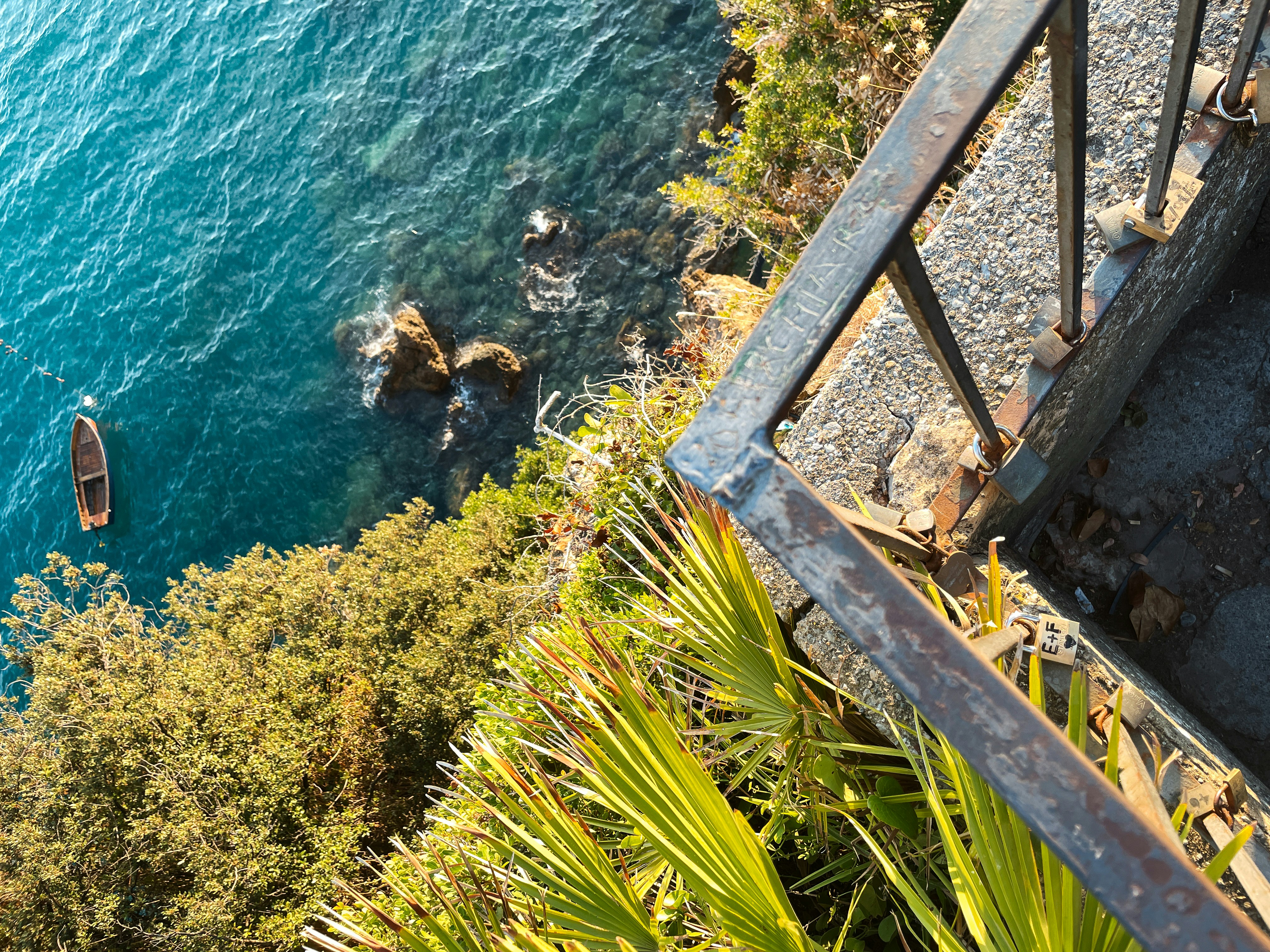 Cliffside Staircase Overlooking Turquoise Seas