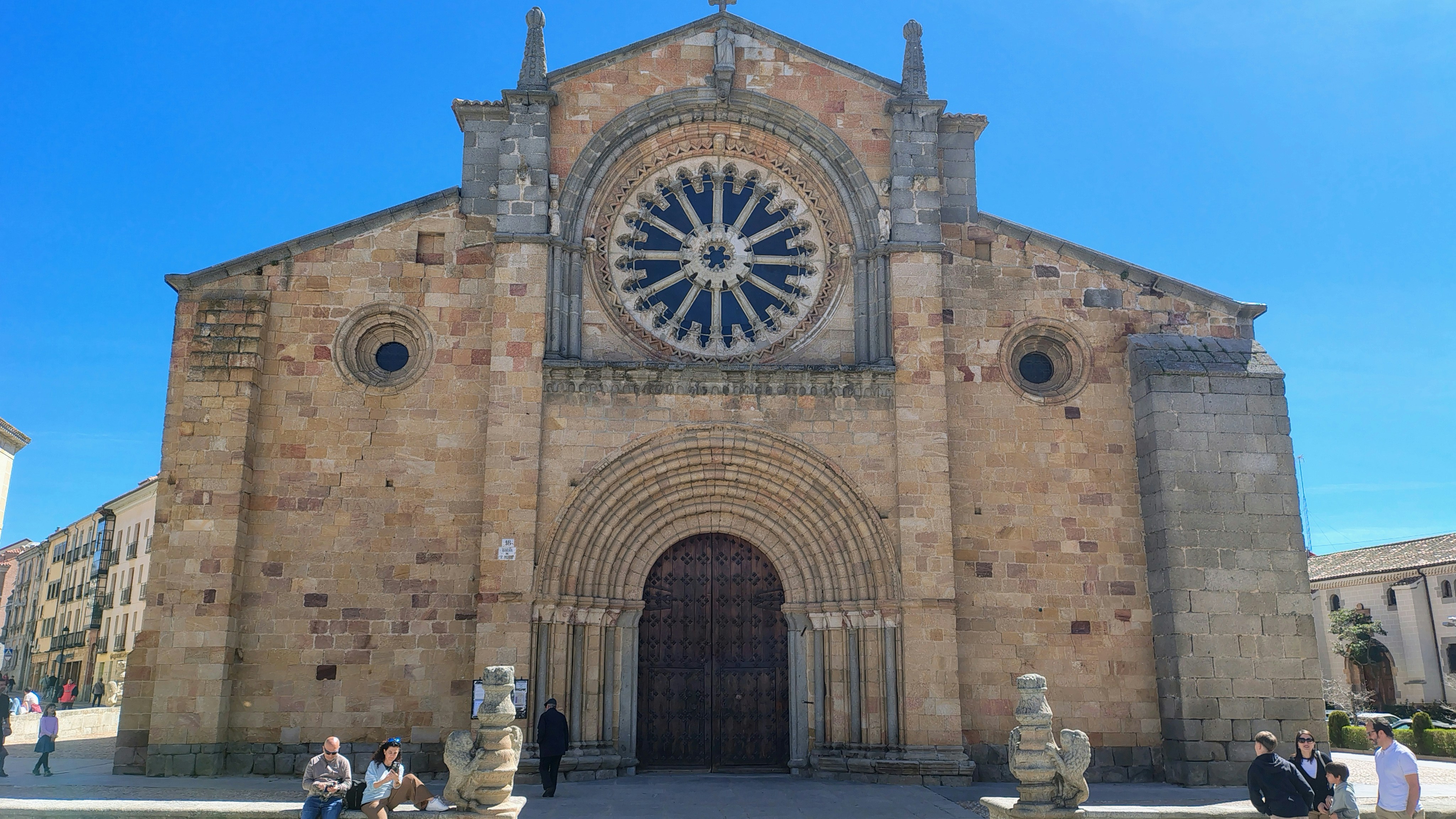 Stone Rose: The Circular Rose Window at Dawn Facade