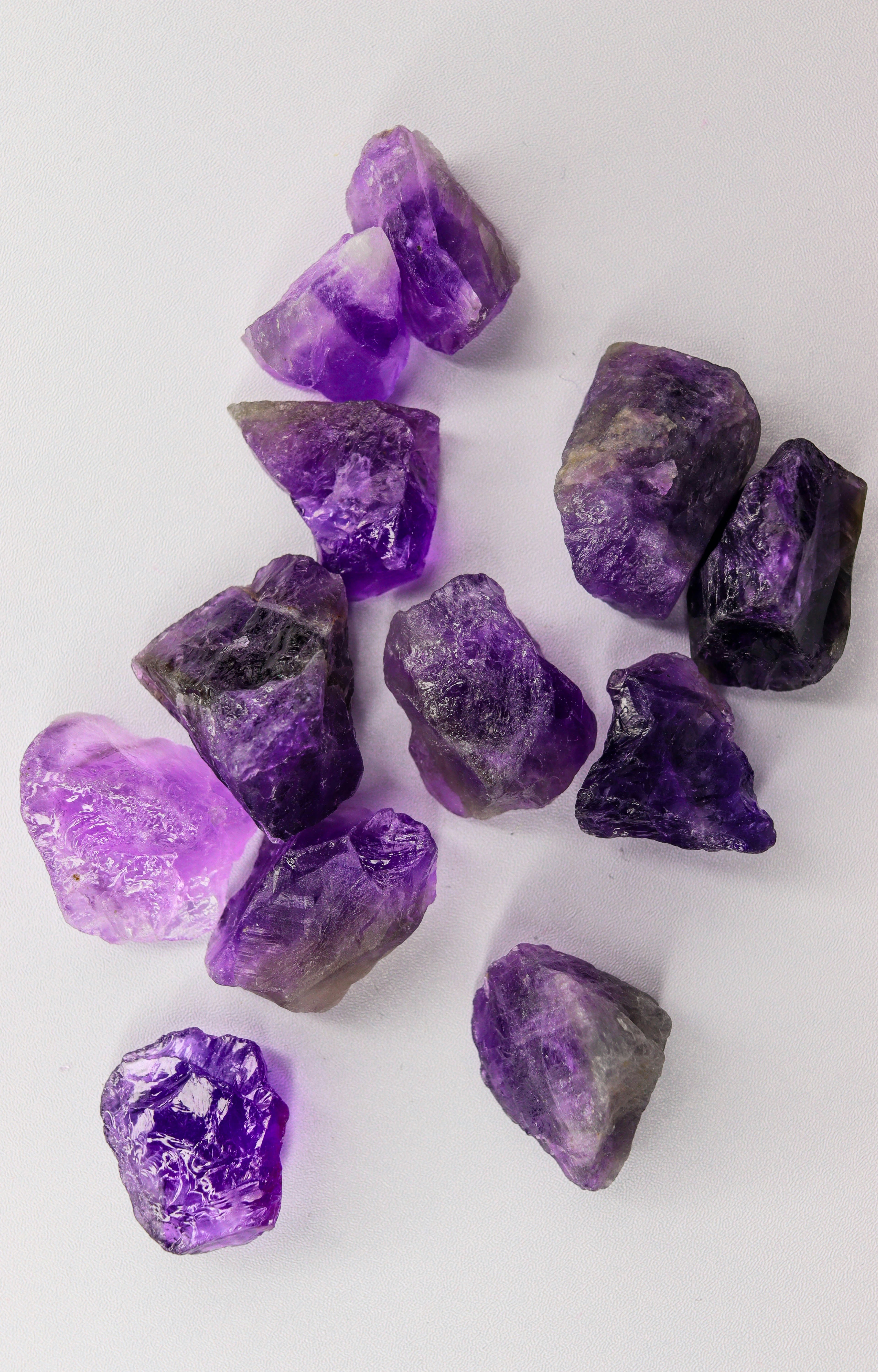 Amethyst Fragments in Soft Studio Light