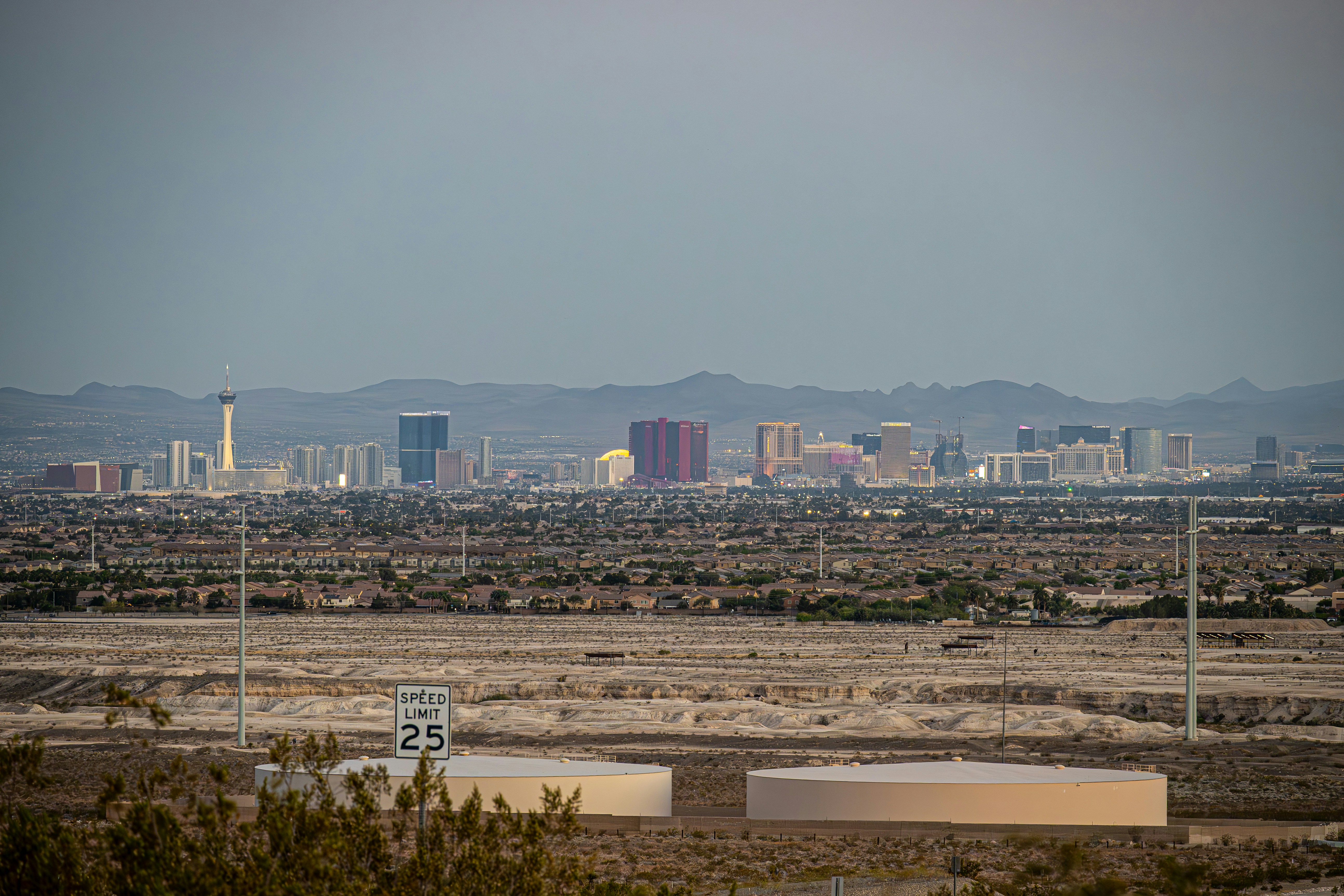 Desert City Skyline on the Horizon