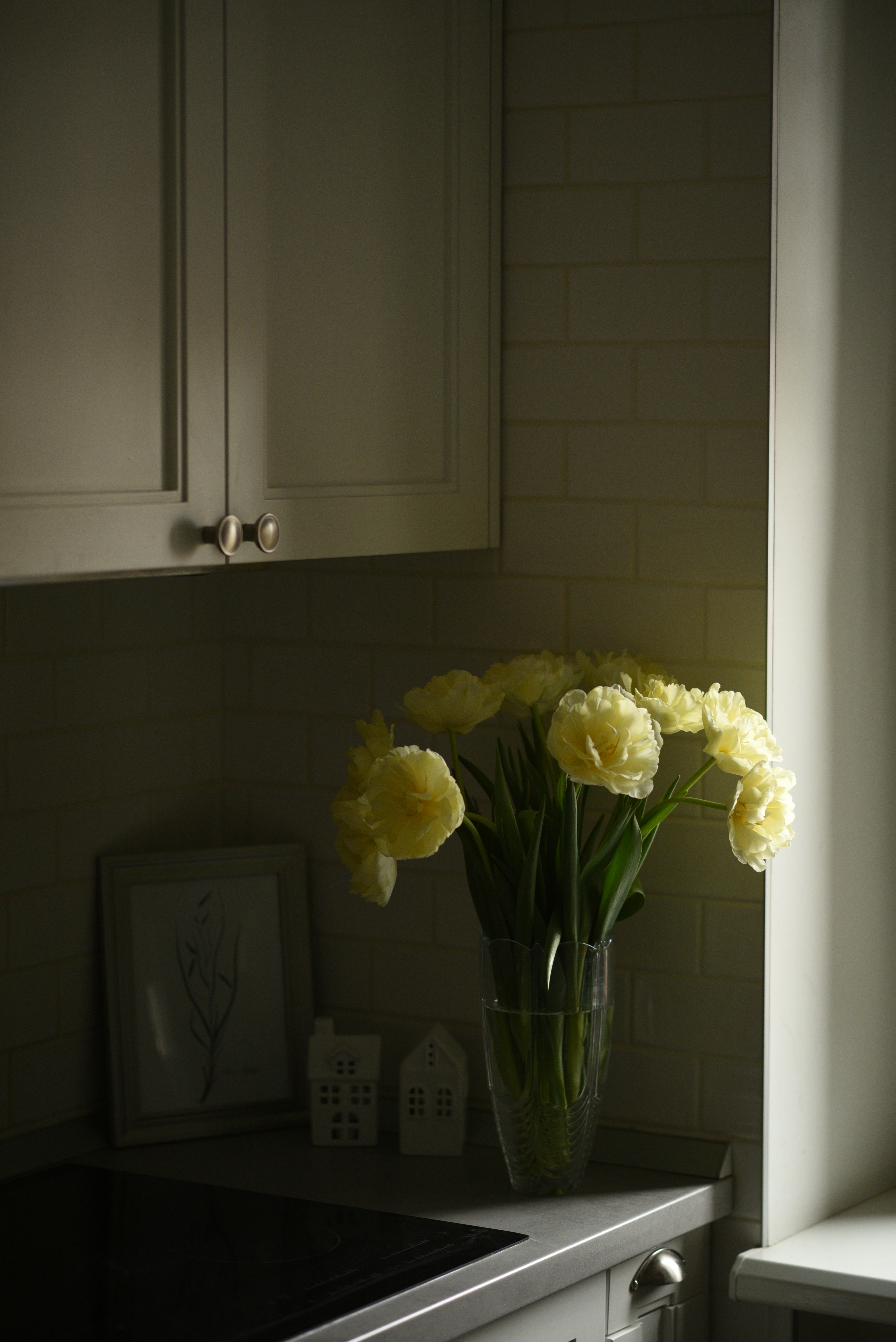 Quiet Morning in the Kitchen: Yellow Tulips by Soft Window Light