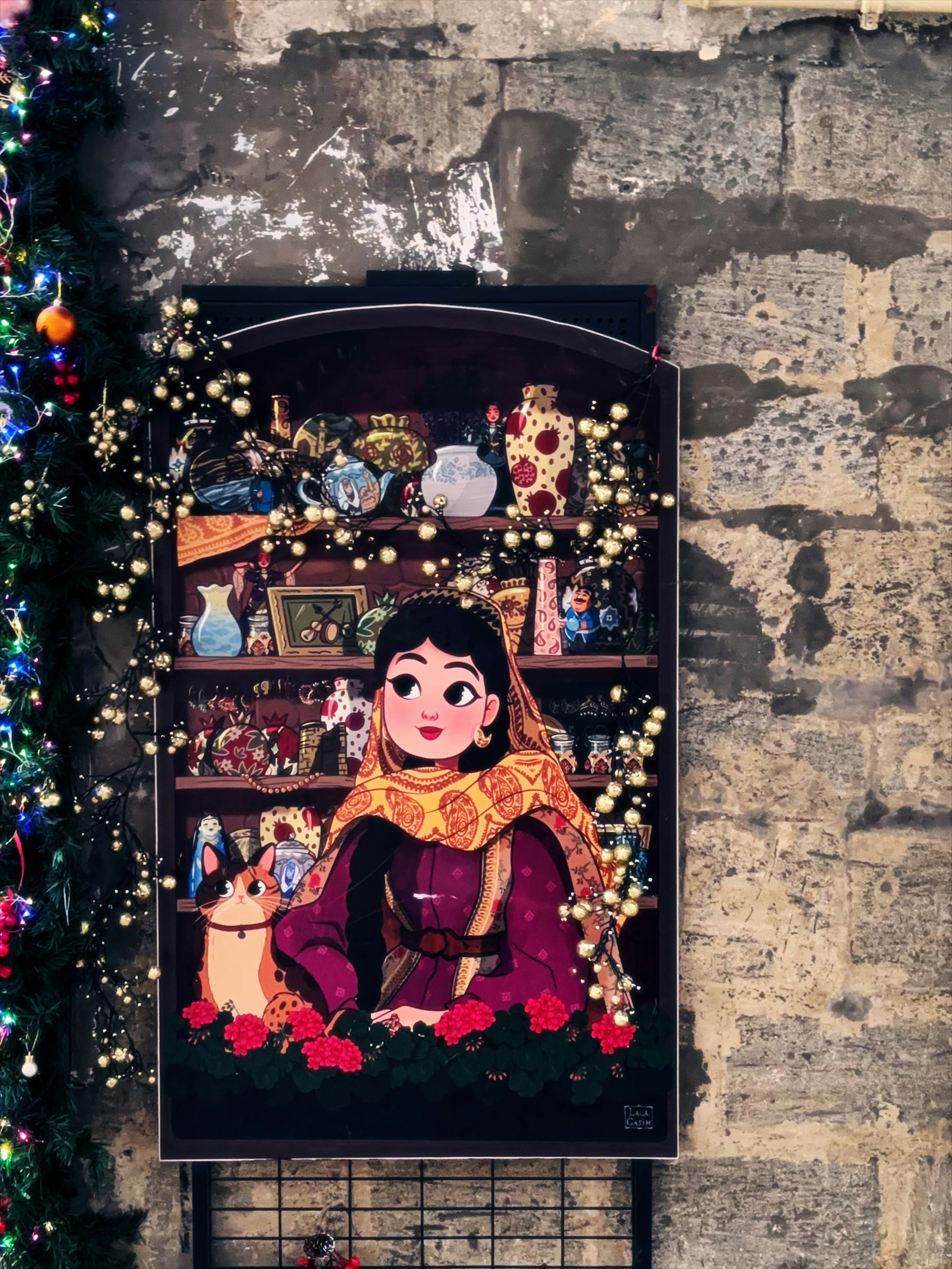 Festive Portrait in a Velvet Frame