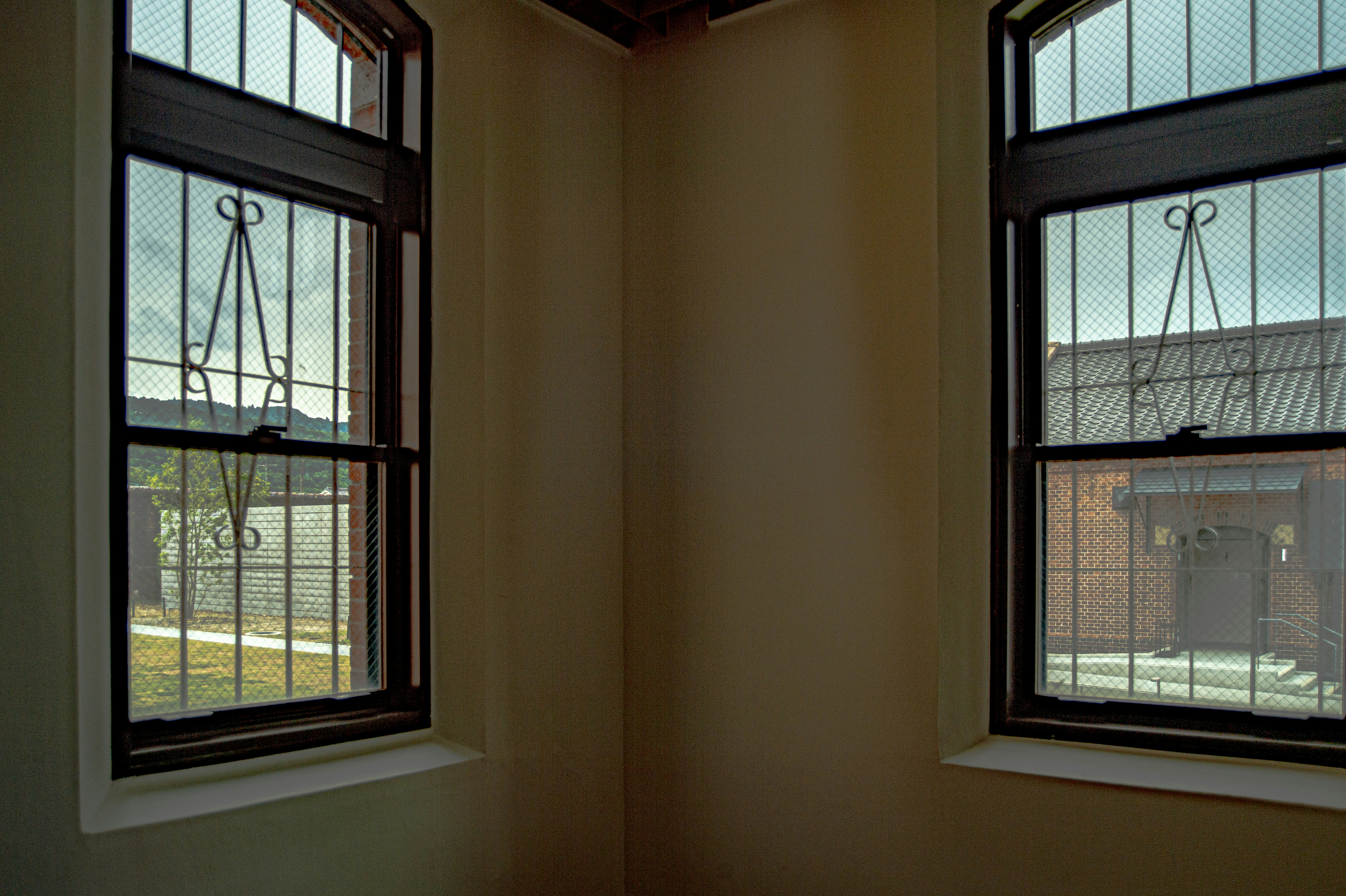 Corner Window Symmetry: Light through Gridded Glass