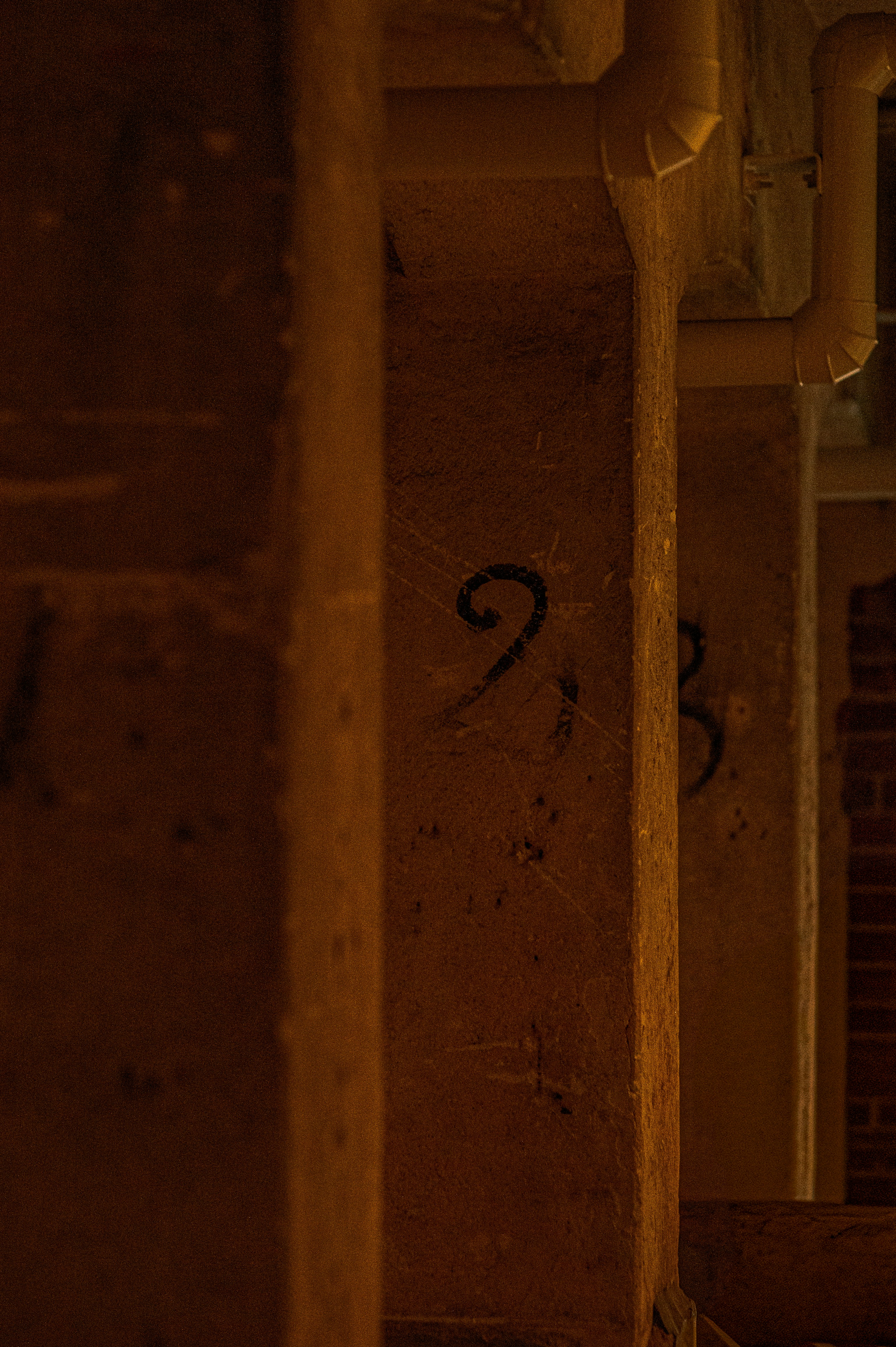 Shafts of Time: Factory Columns in Evening Glow