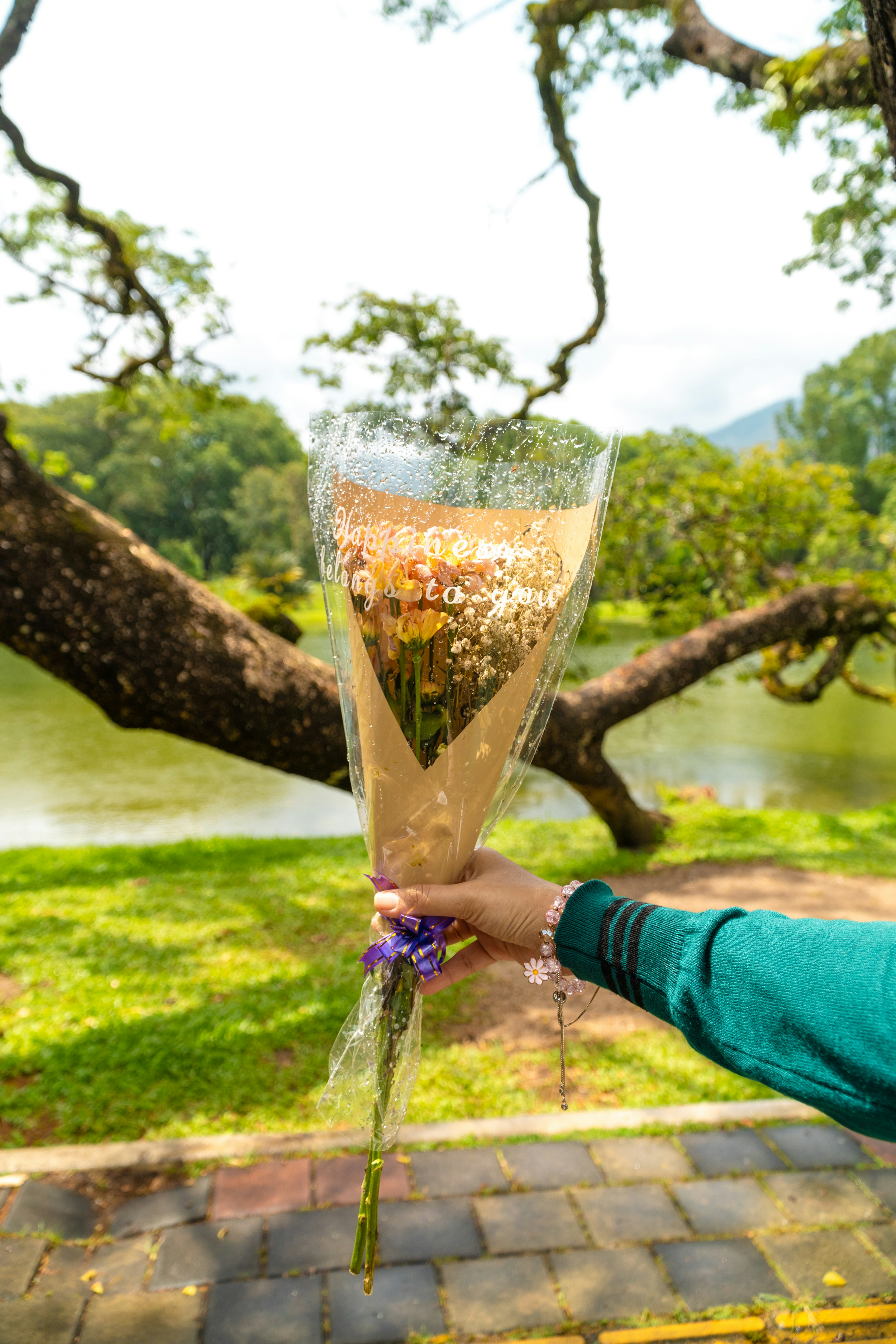 Bouquet of Secrets: Handing Over Sunshine by the Lake