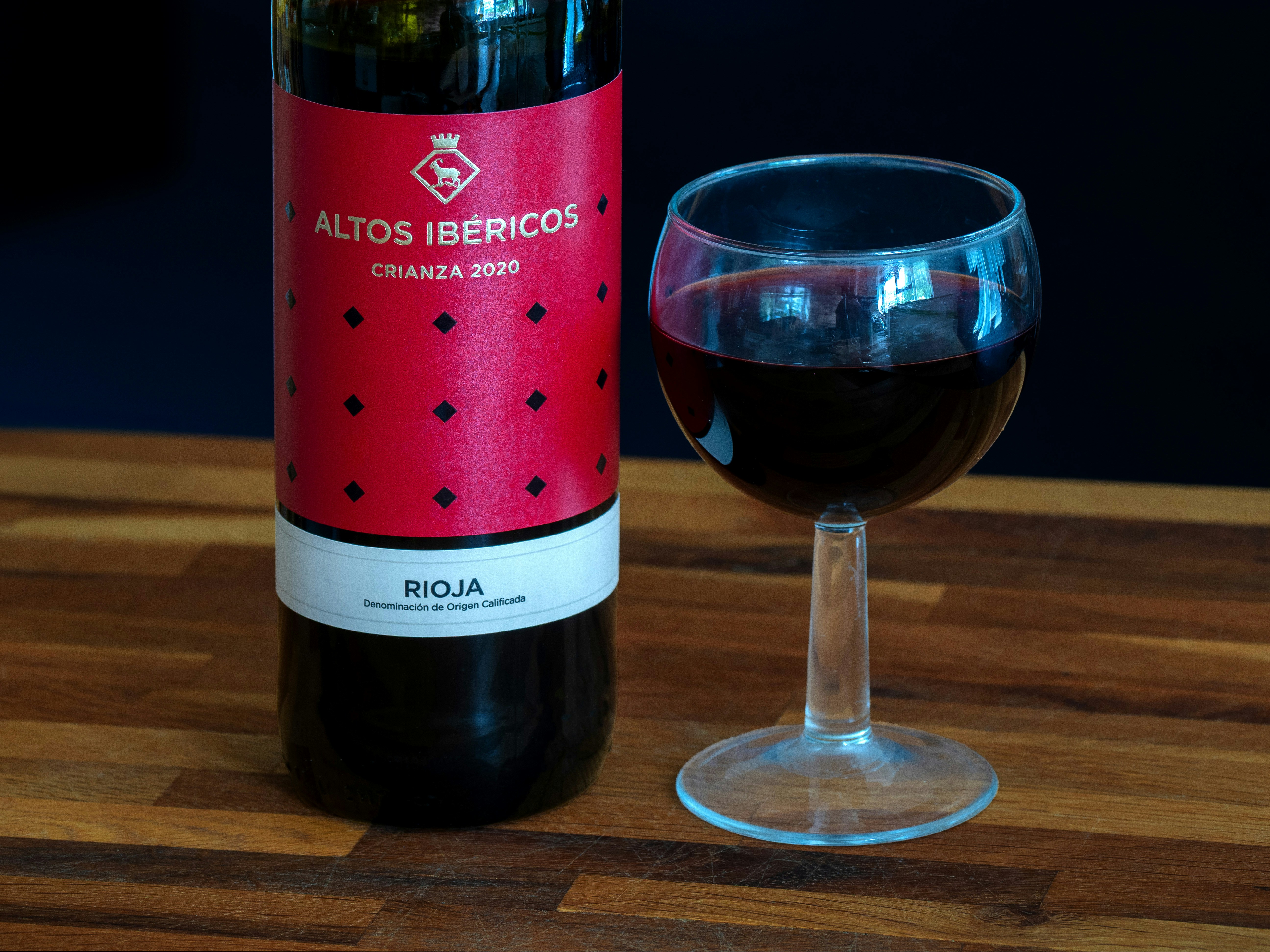 Red Rioja Still Life: A Glass of Burgundy Hours Away from the Bottle