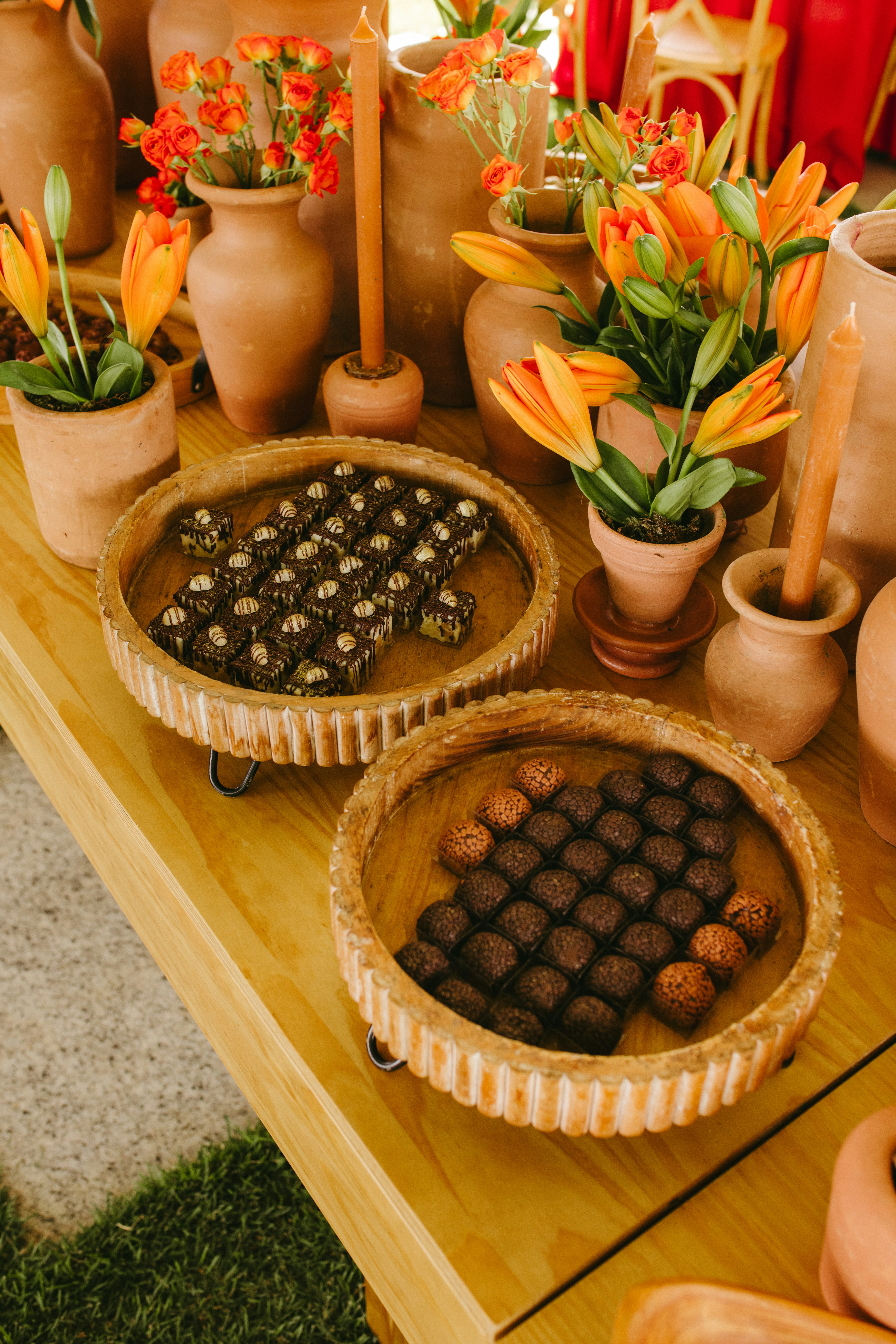 Table of Ornaments: A Corner Pantry of Chocolate Treats and Terracotta Vases