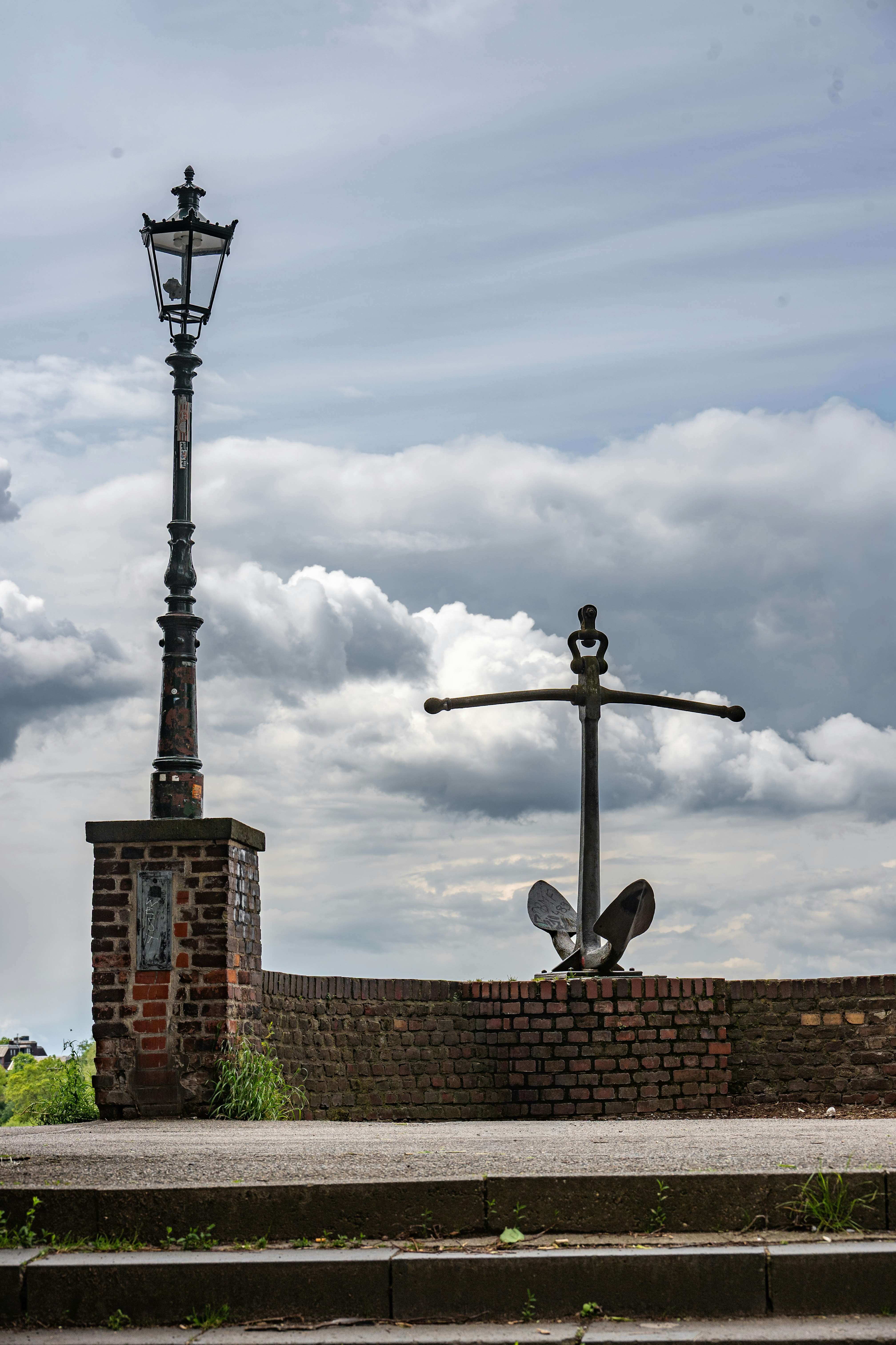 Lamppost and Anchor: A Quiet Corner of the Brick Ramp
