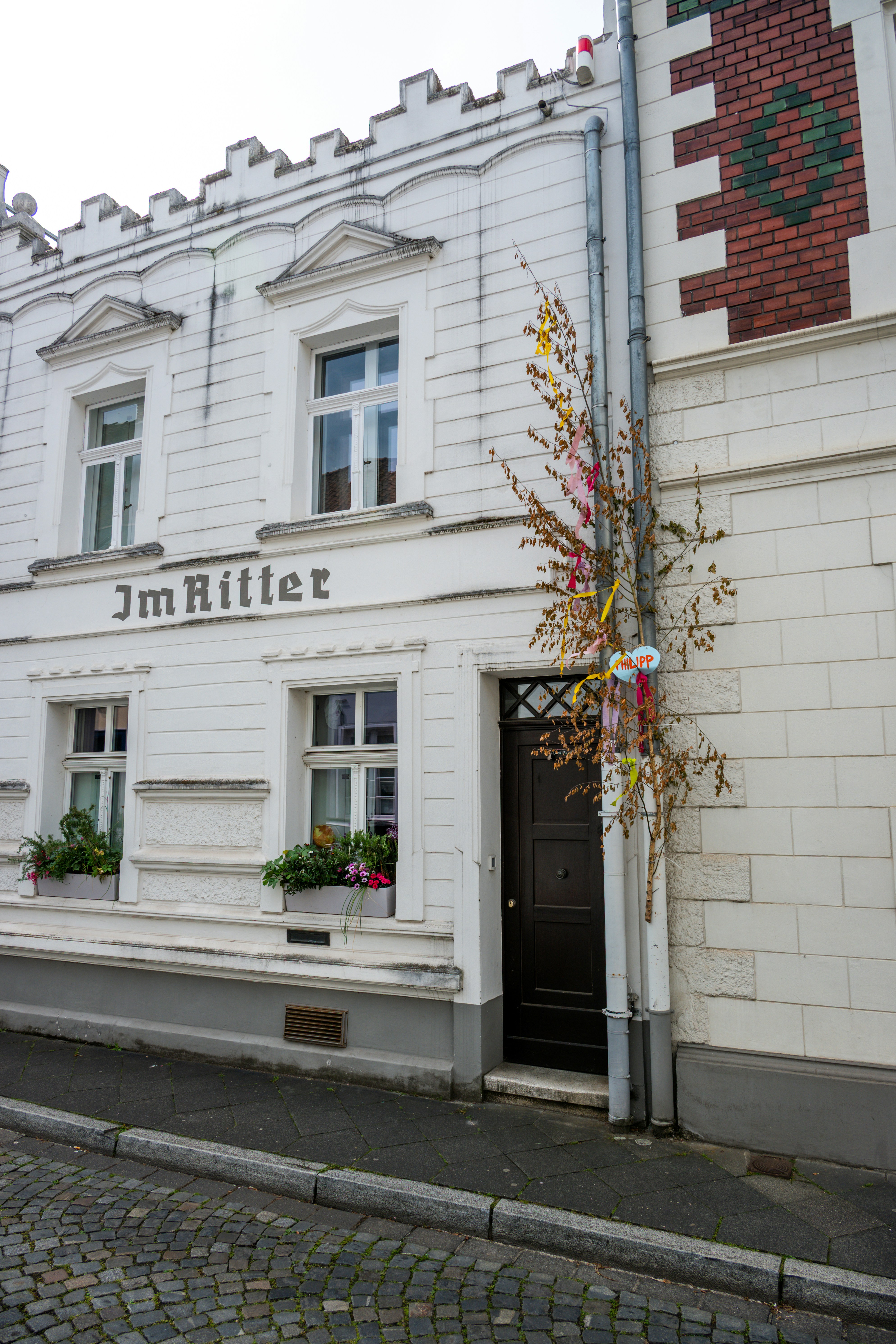 White building with