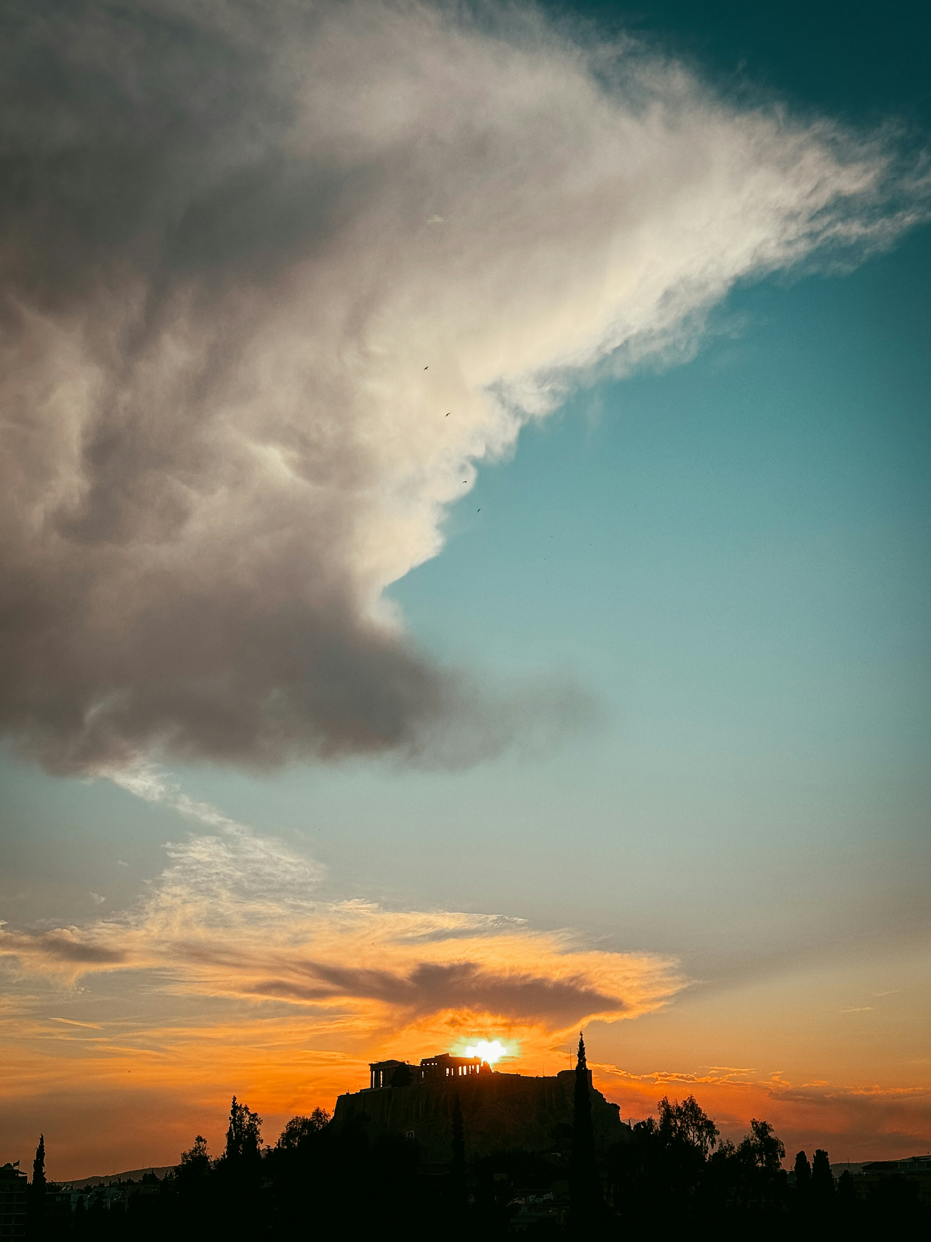 Horizon’s Quiet Crown: Sunset Over a Silent Fortress