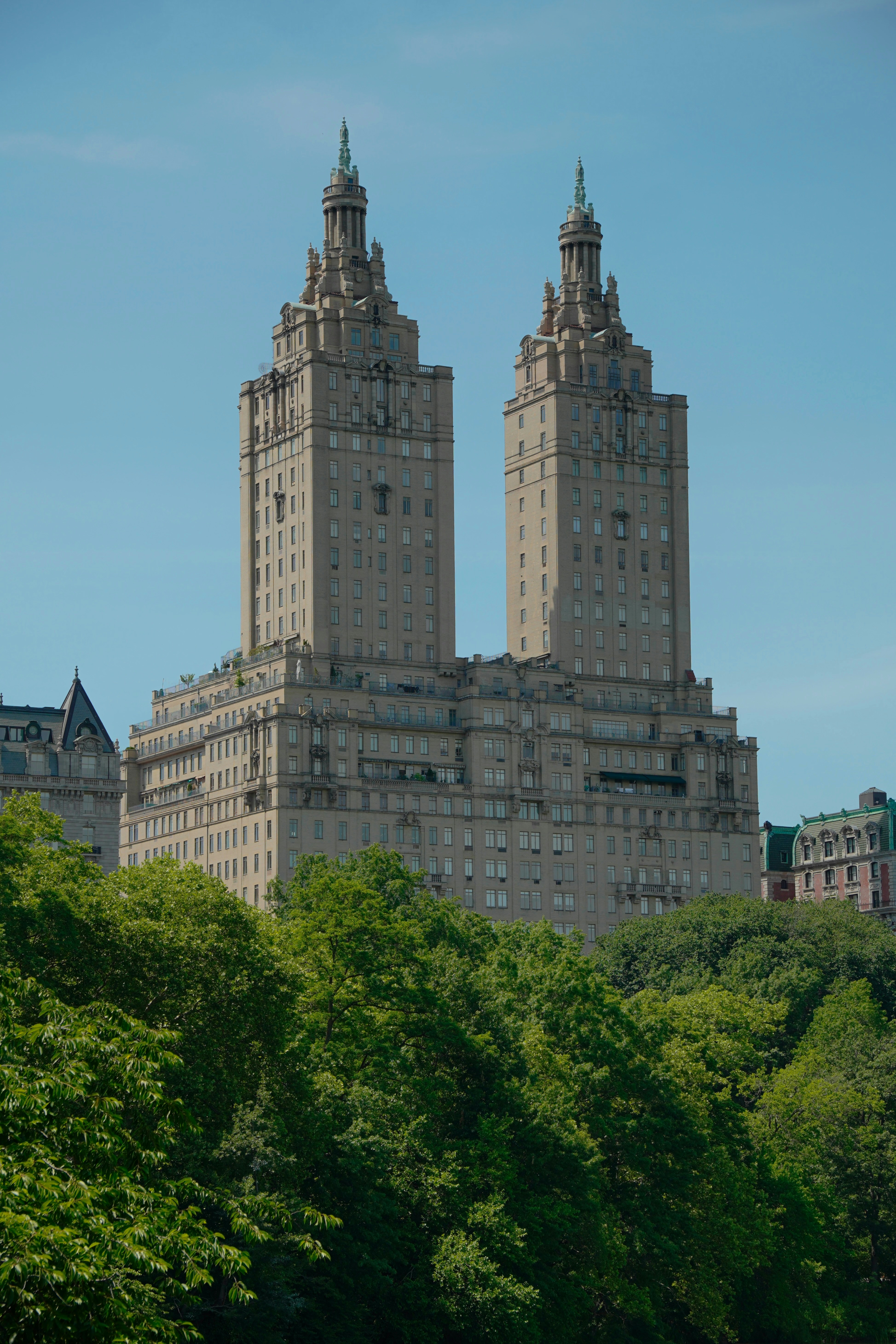 Twin-Towered Convergence: Cityscape on the Rise