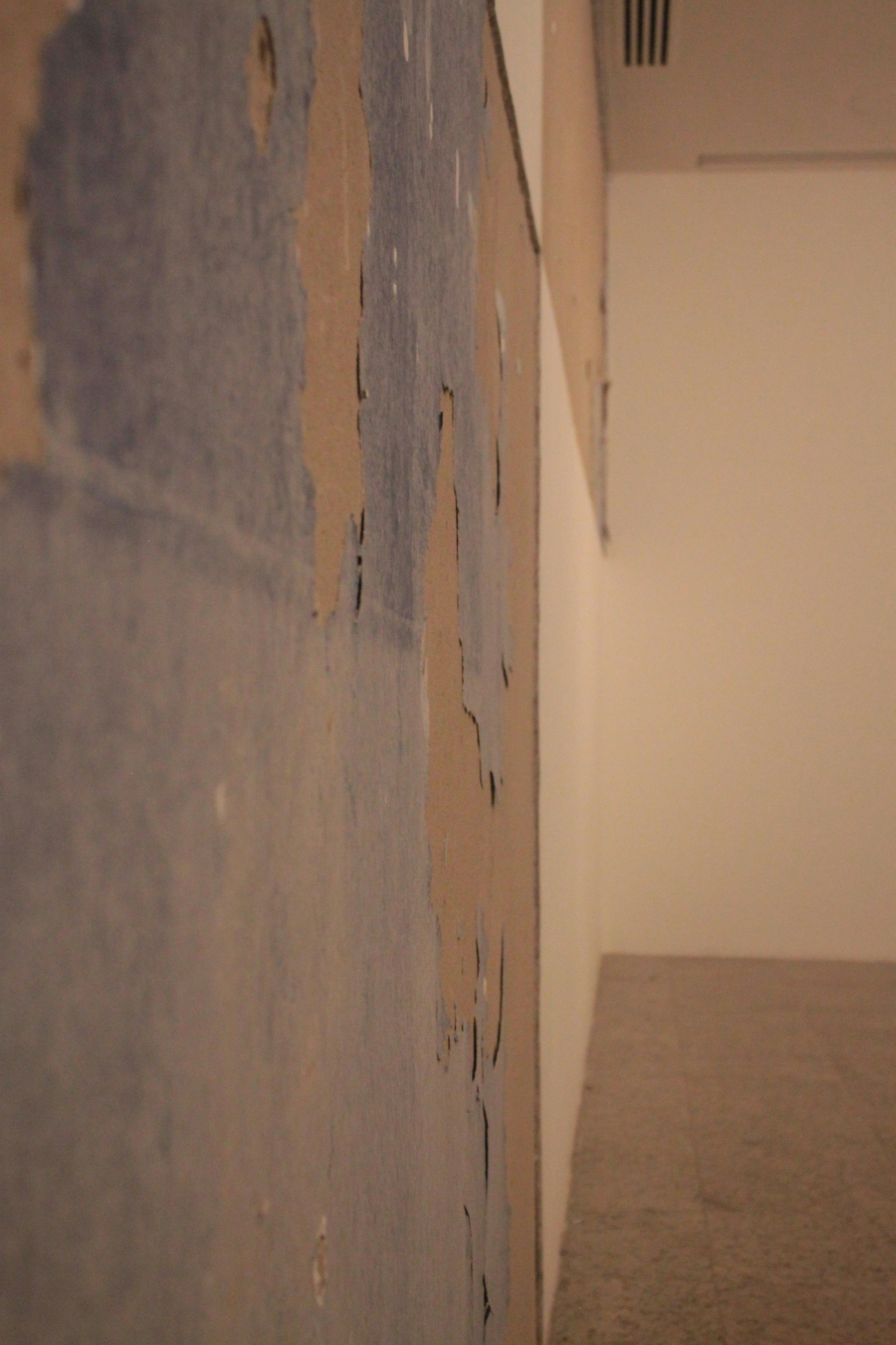 Deserted Corridor with Peeling Walls