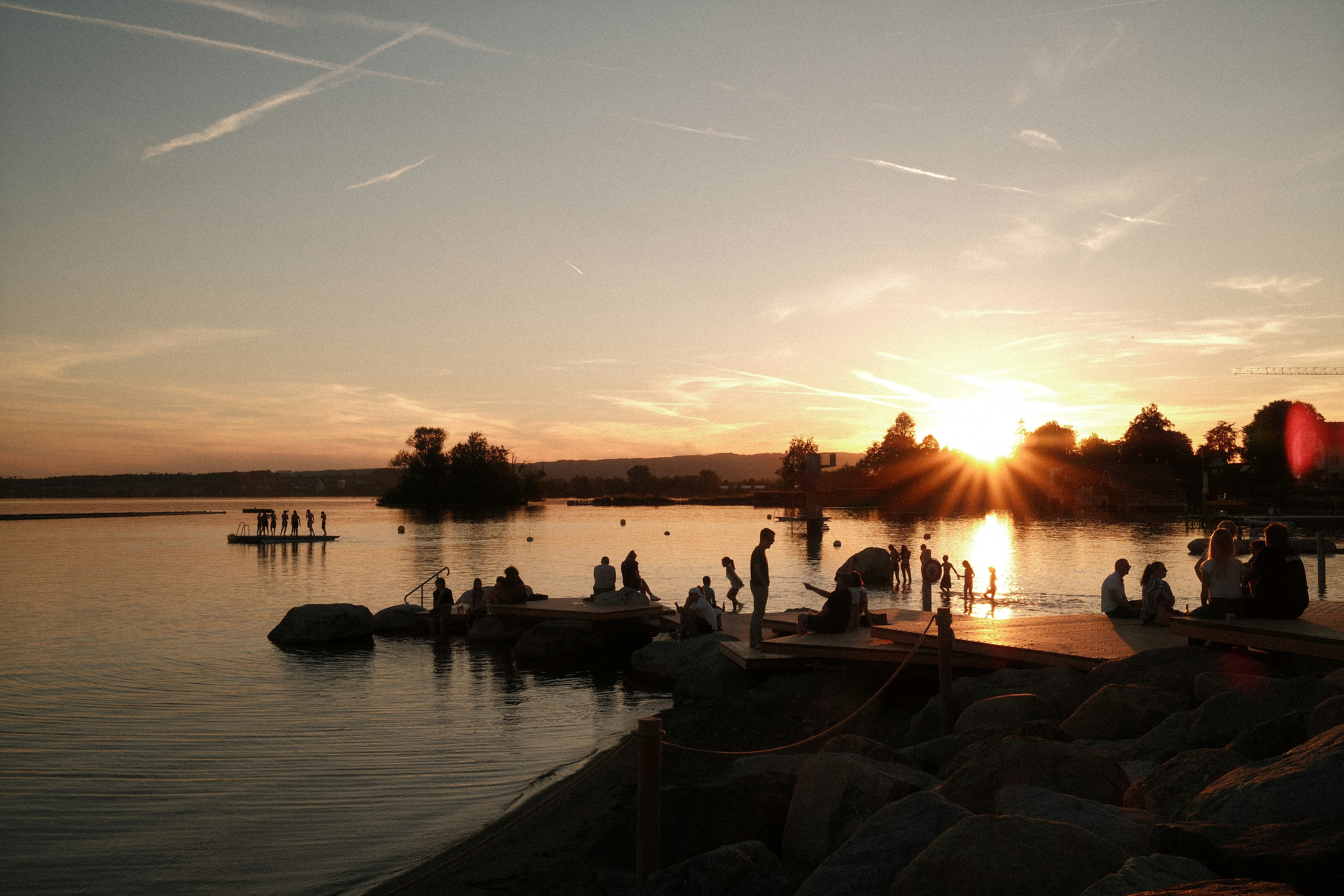 Sunset Gathering by the Jetty