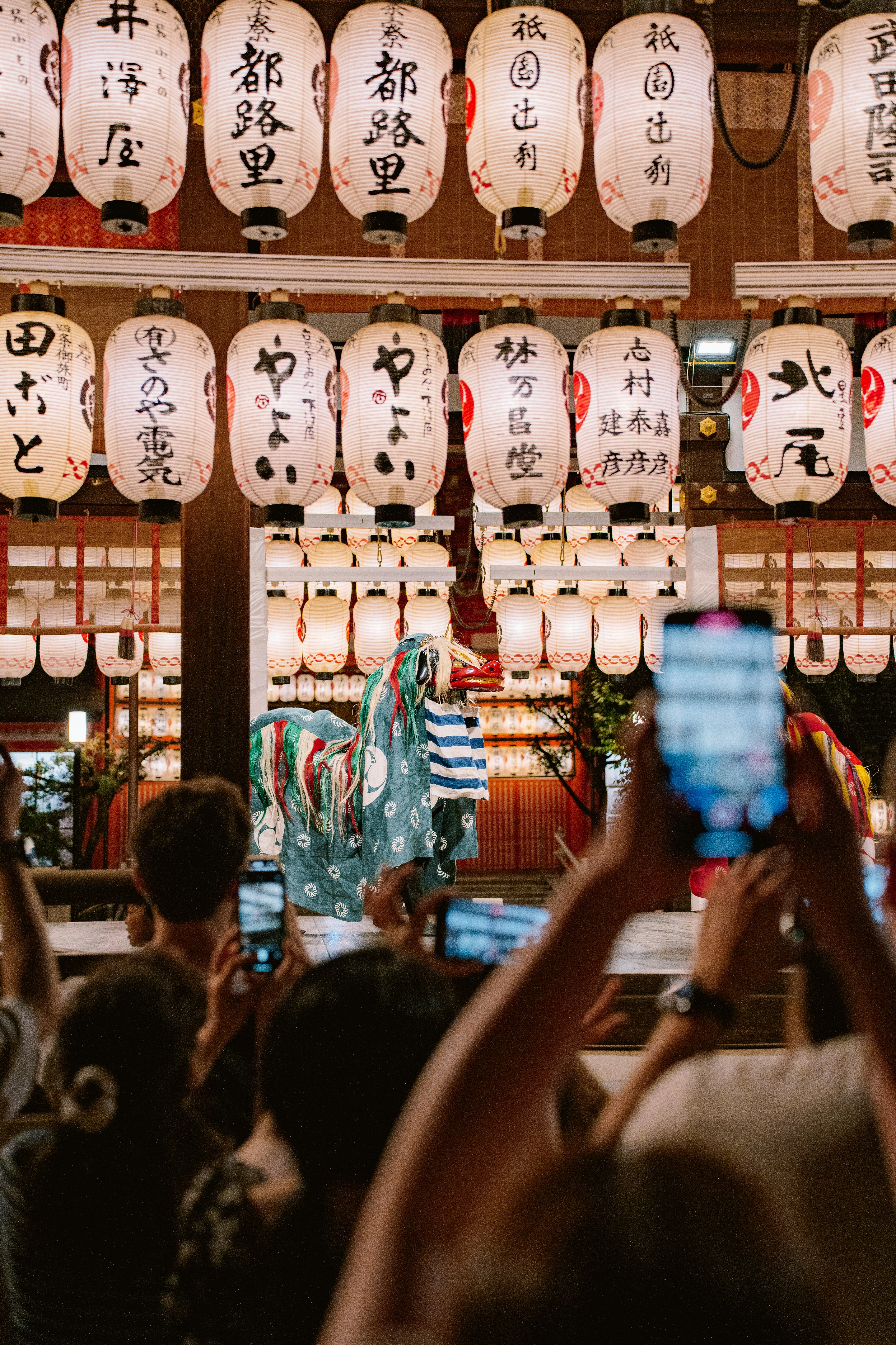 Lanterns and Lions: Night Market Performance Under Red Paper Skies