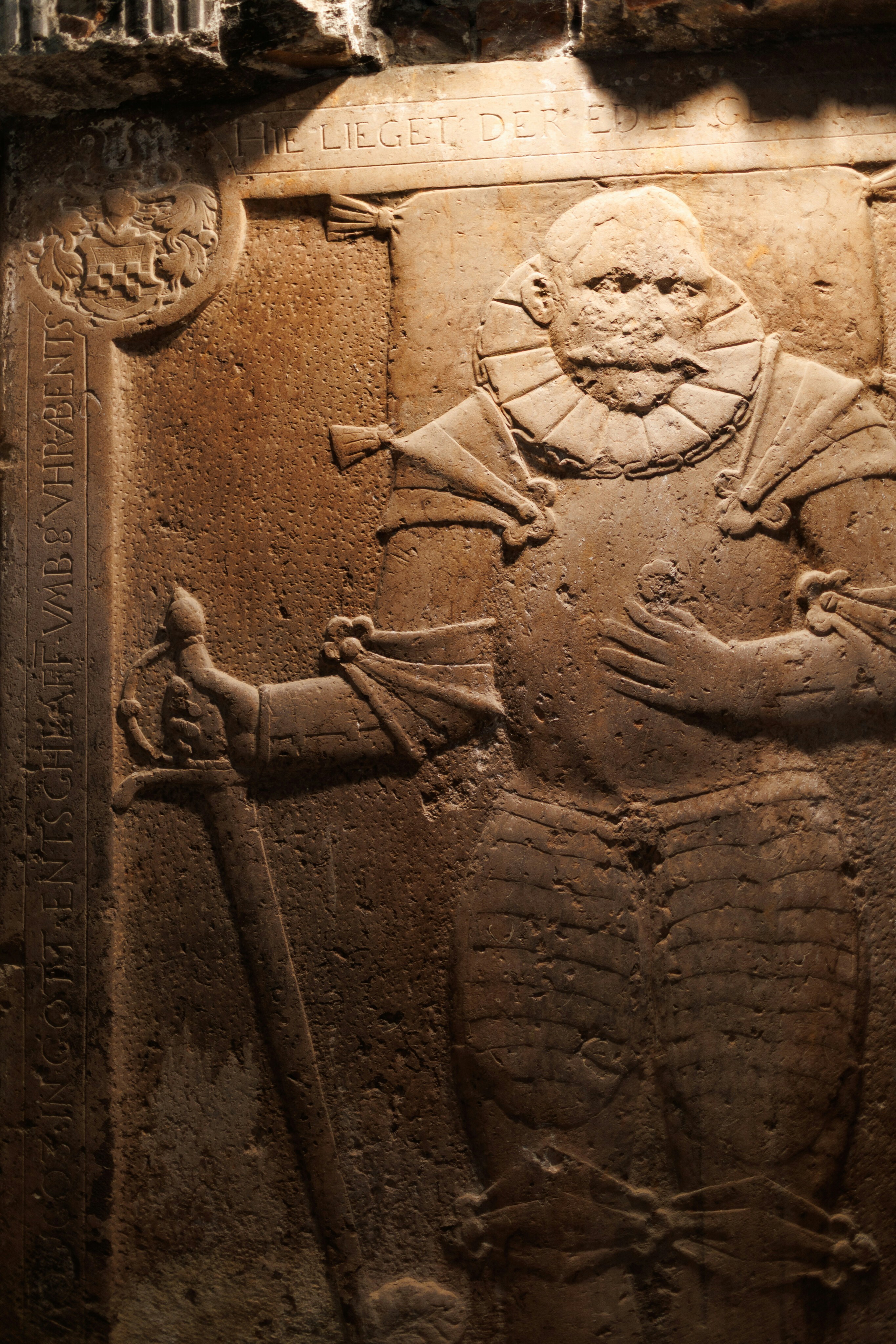 Stone Knight: A Weathered Protector Carved in Stone