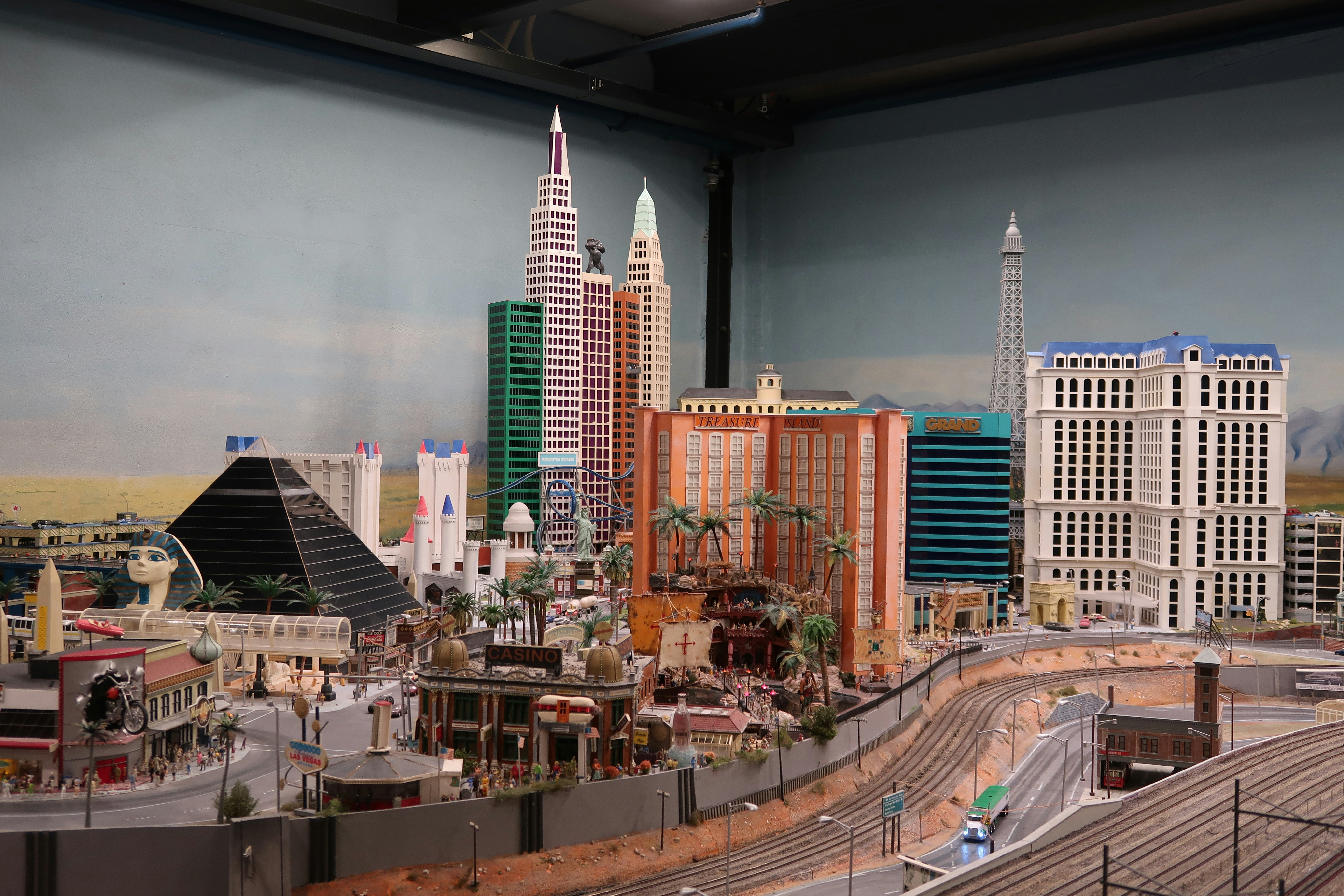 Miniature Metropolis: A Distant Cityscape of Model Streets