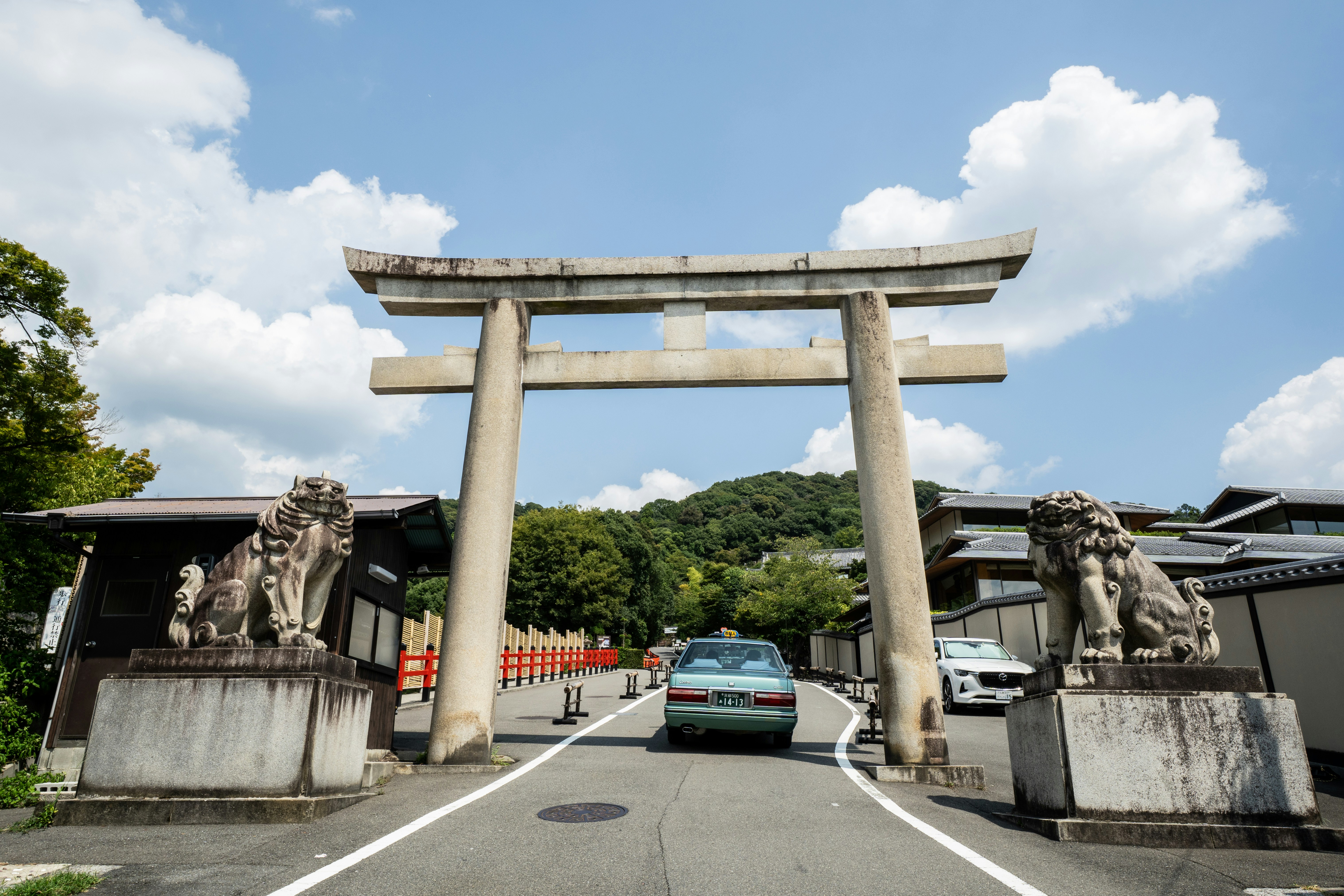 Gateways and Lions: A Drive Through a Traditional Japanese Torii