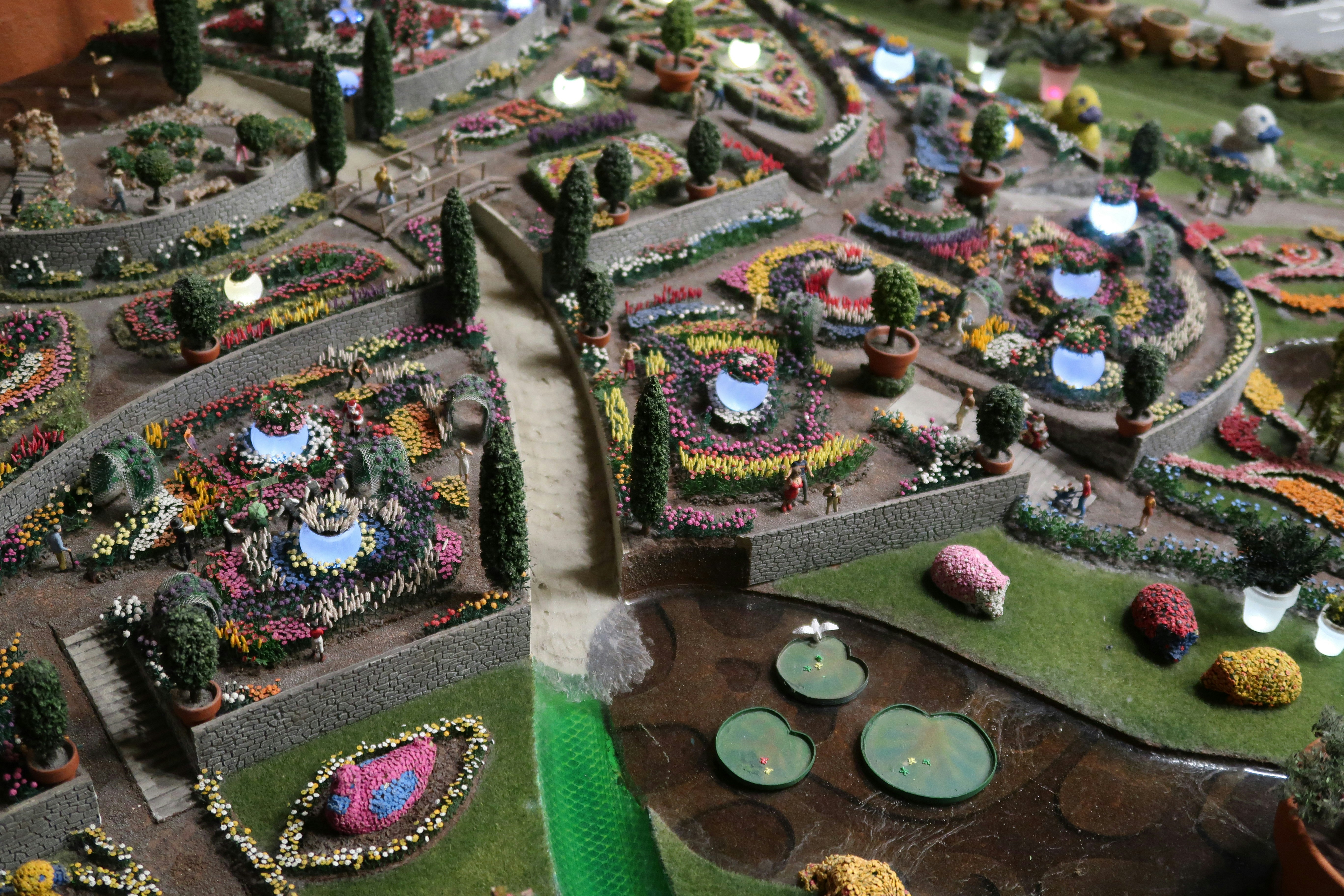 Intricate Micro-Garden Maze of Blooming Edges