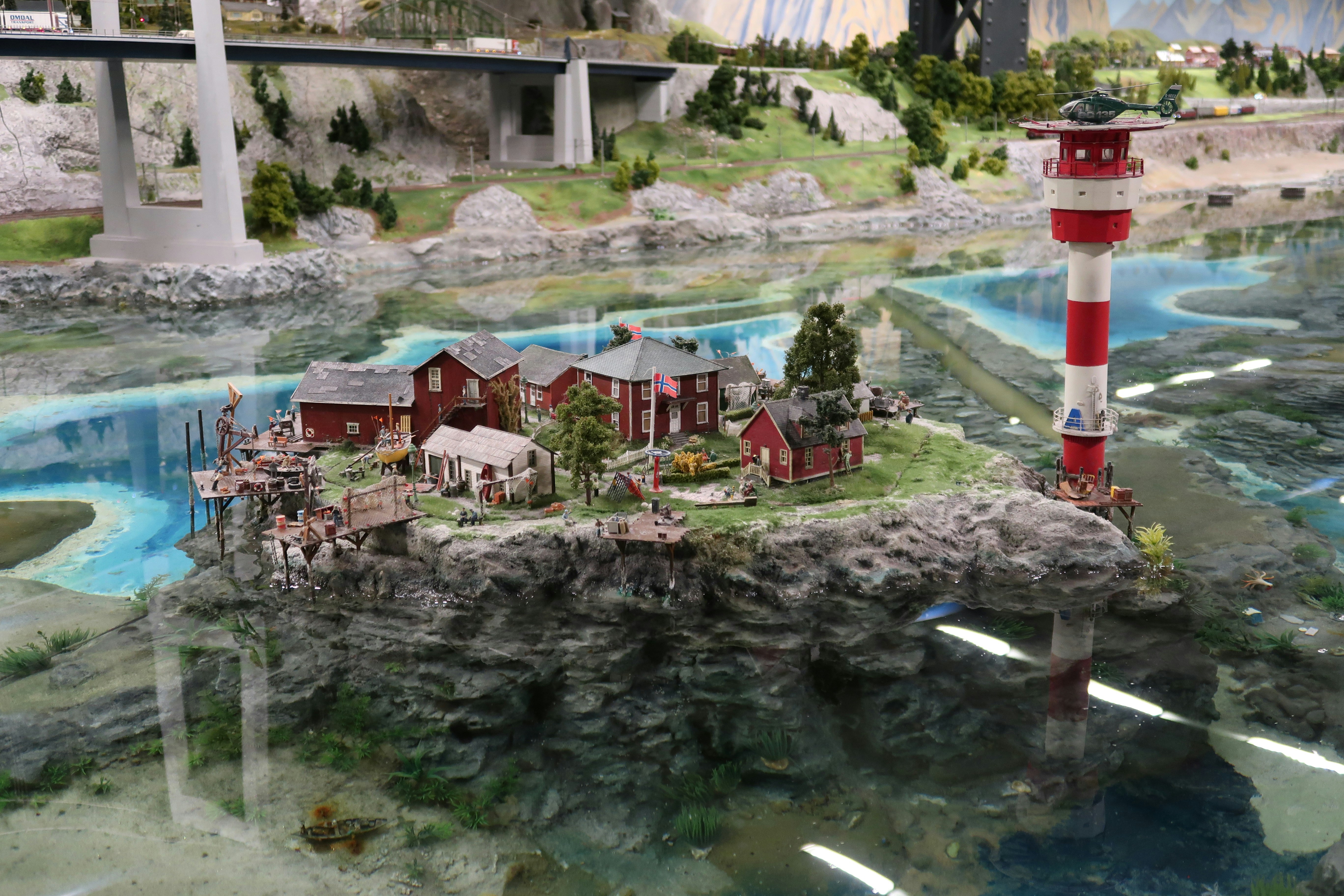 Lighthouse Drift: A Miniature Island of Red and White