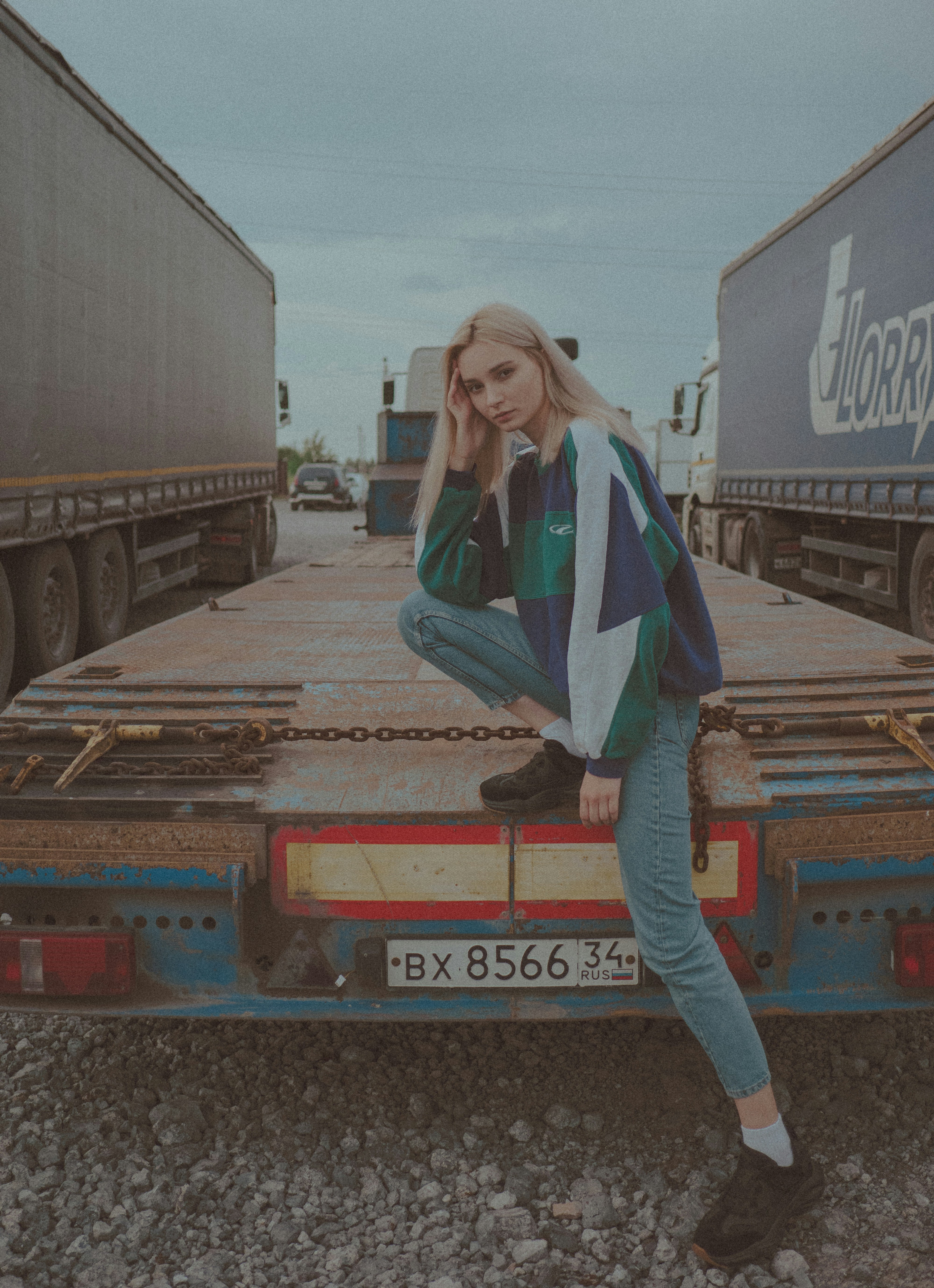 Edge of the Dock: Portrait on a Truck Bed