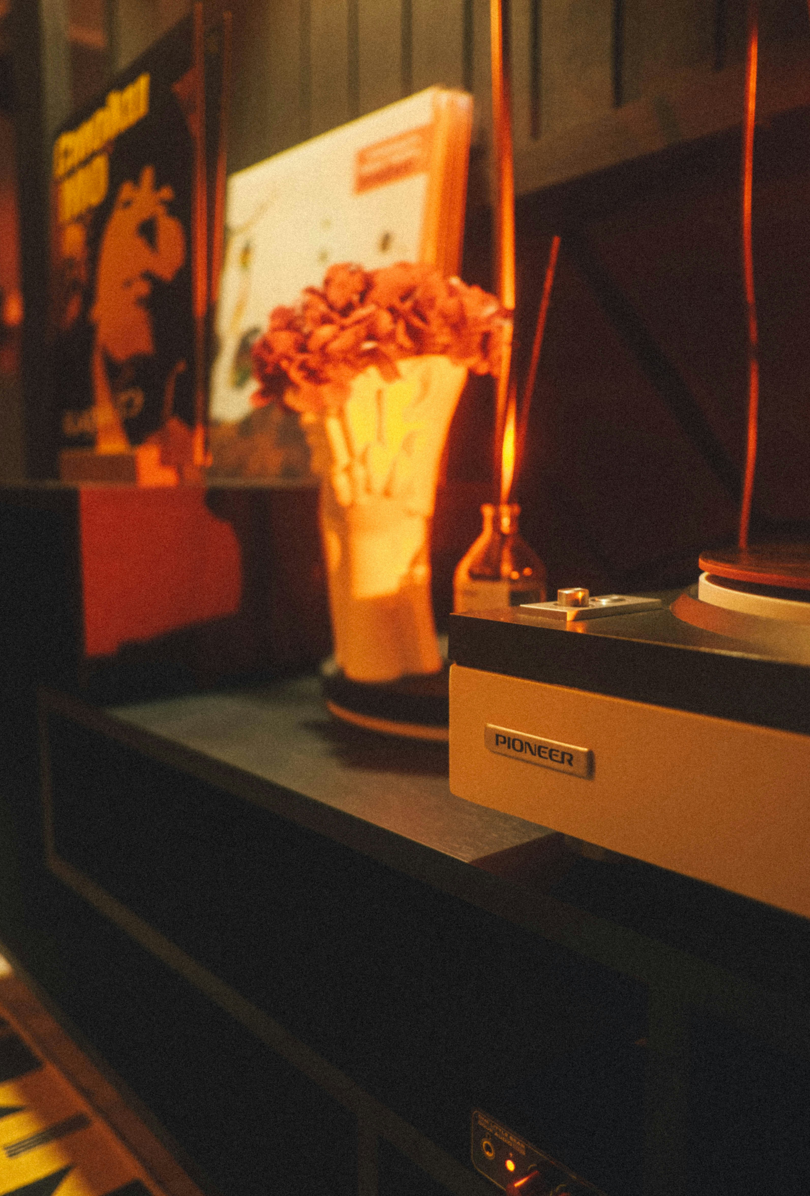Warm Grooves and a Cozy Turntable Corner