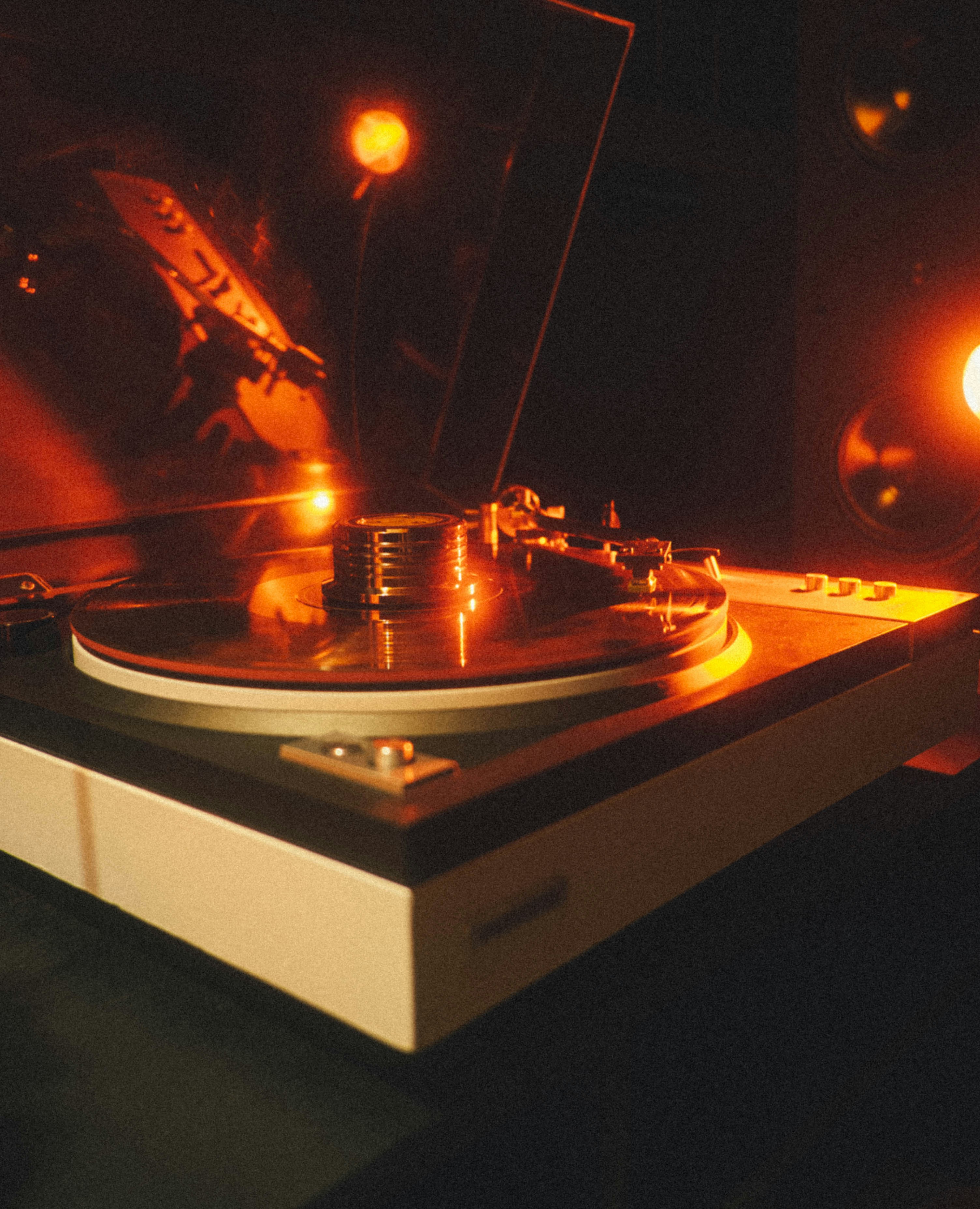 Vinyl Groove in a Neon Hue