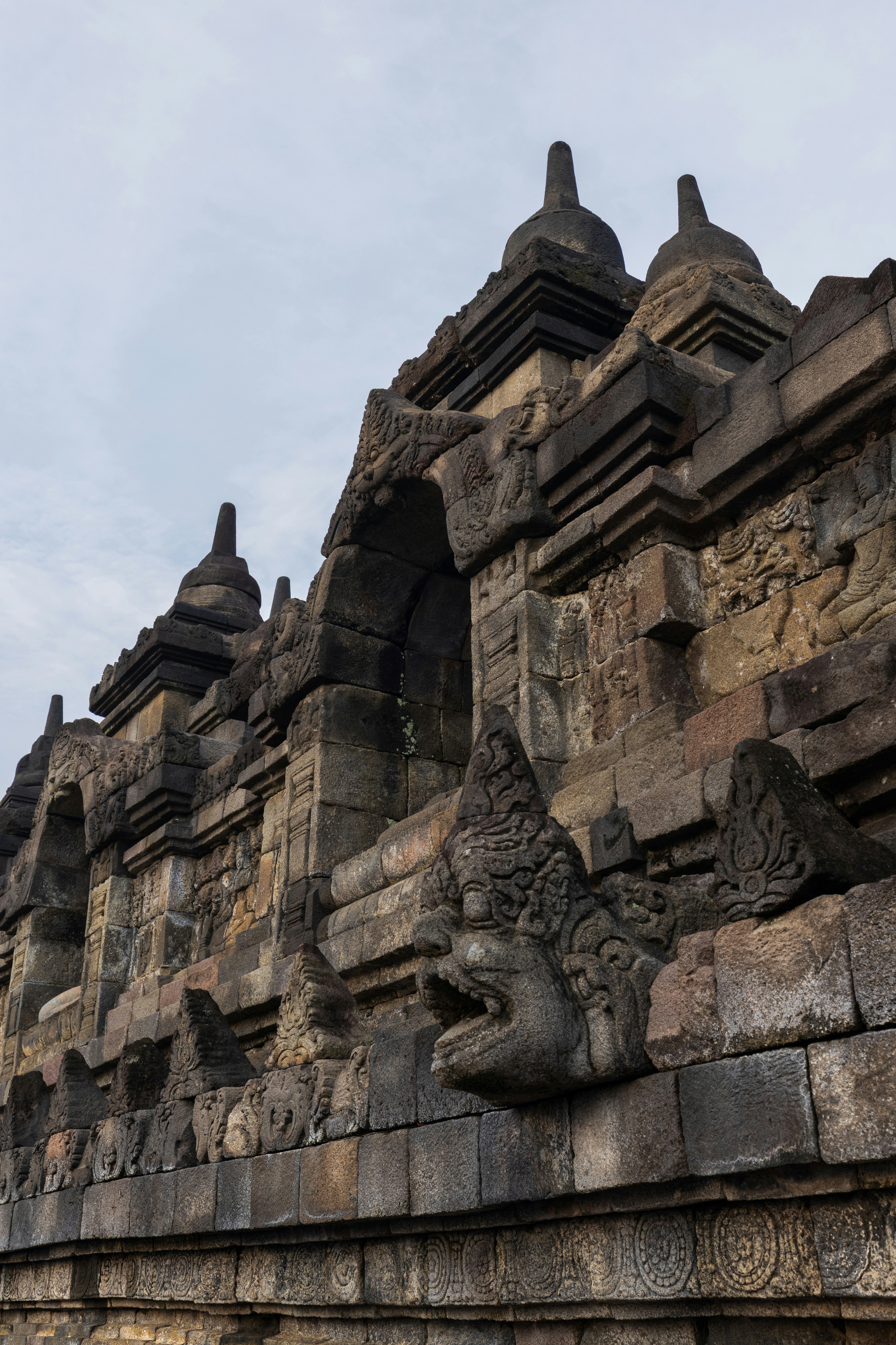 Stone Crown: Carved Guardians of an Ancient Wall