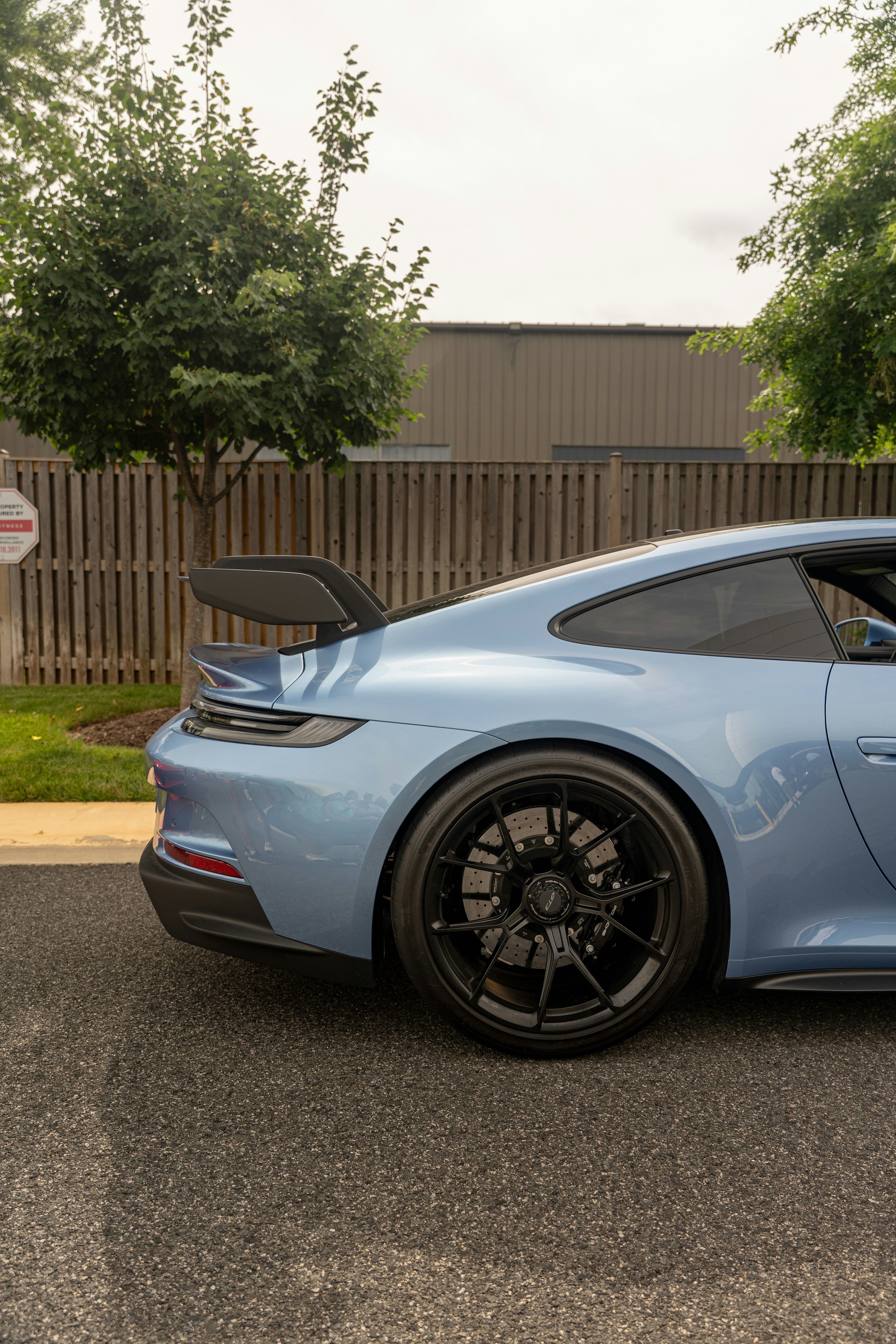 Blue Porsche in Profile: Subtle Power and Precision