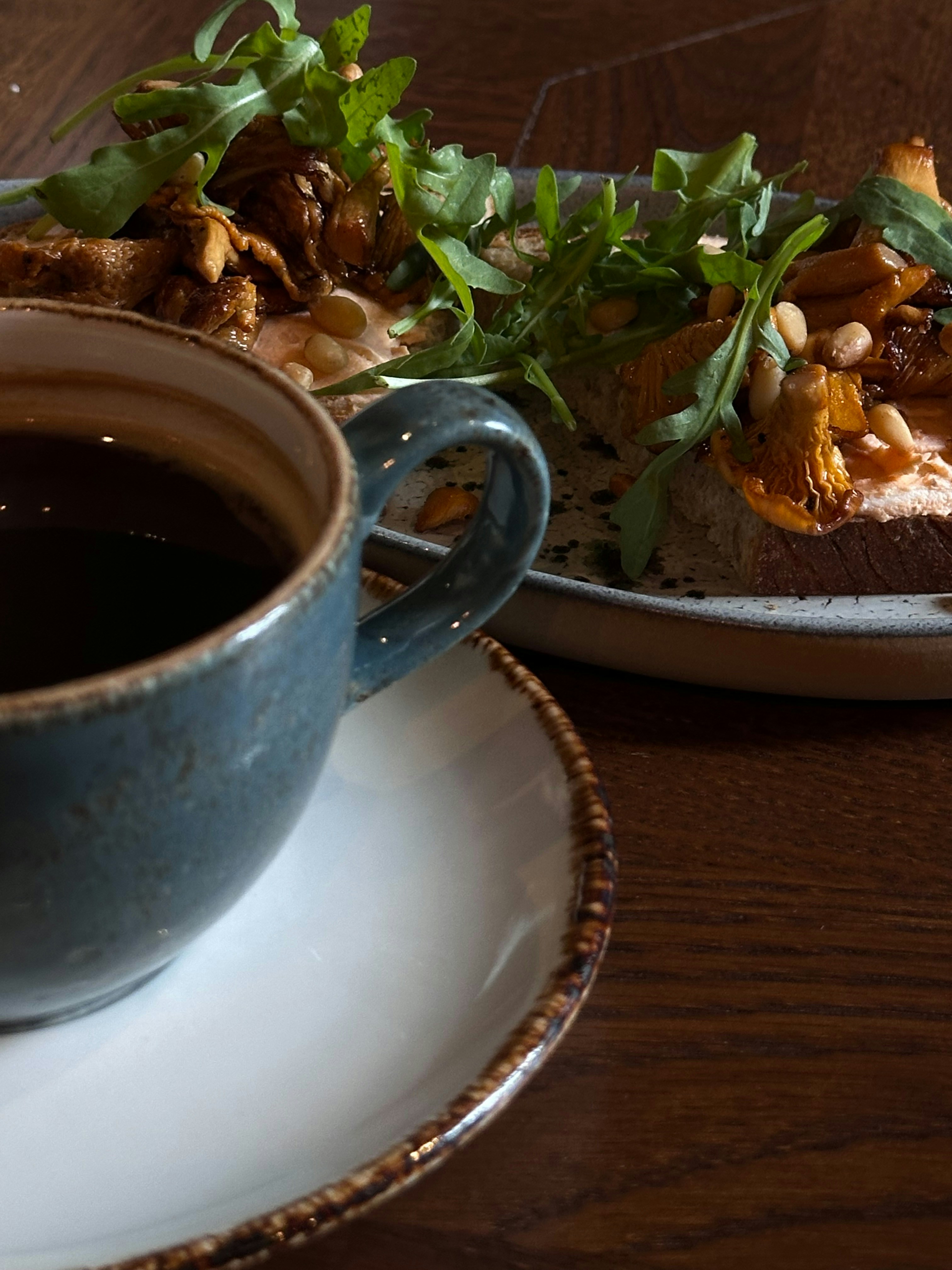 Coffee and Toast Duo: A Rustic Breakfast Moment