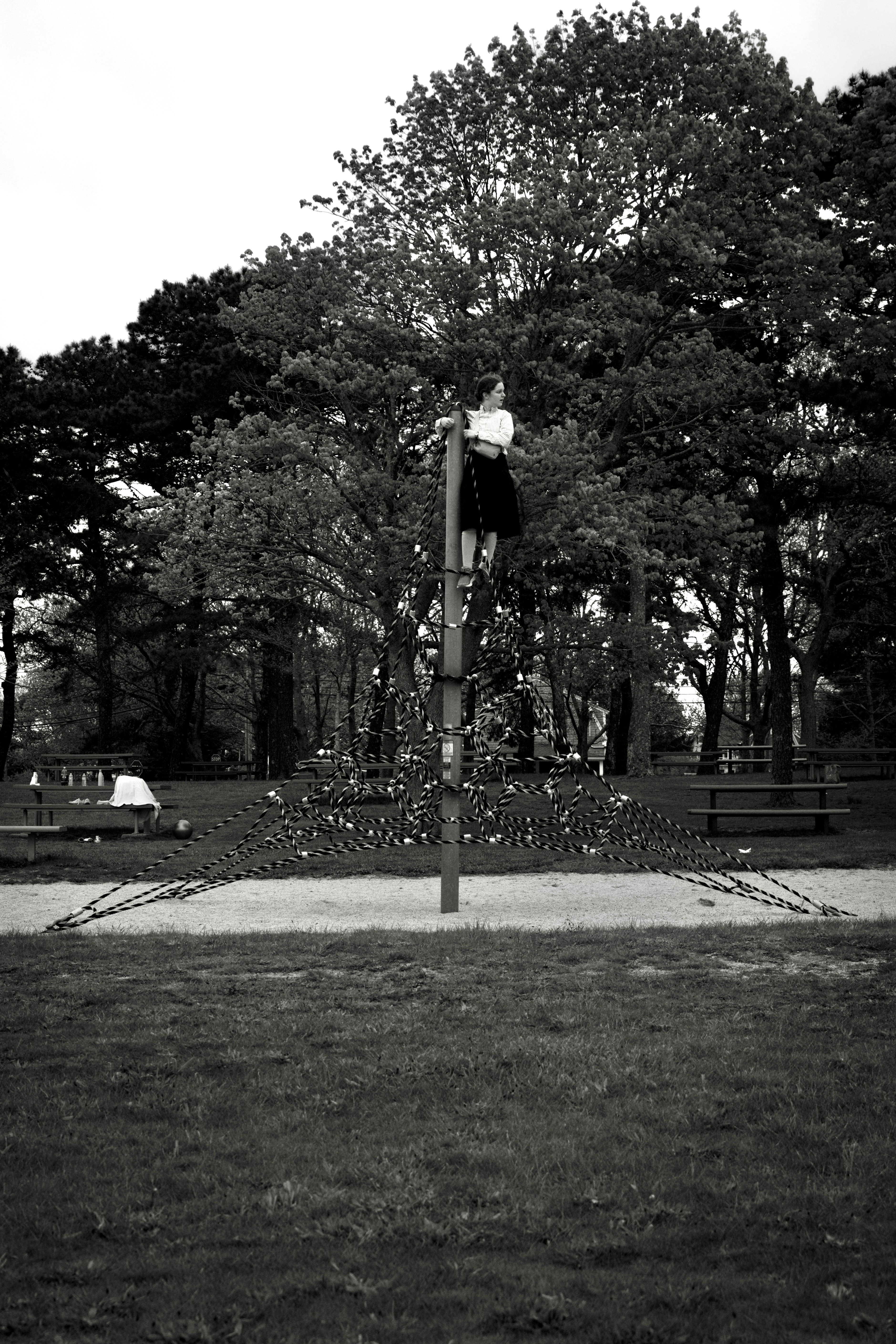 Suspended Playground: A Quiet Climb Above the Ground