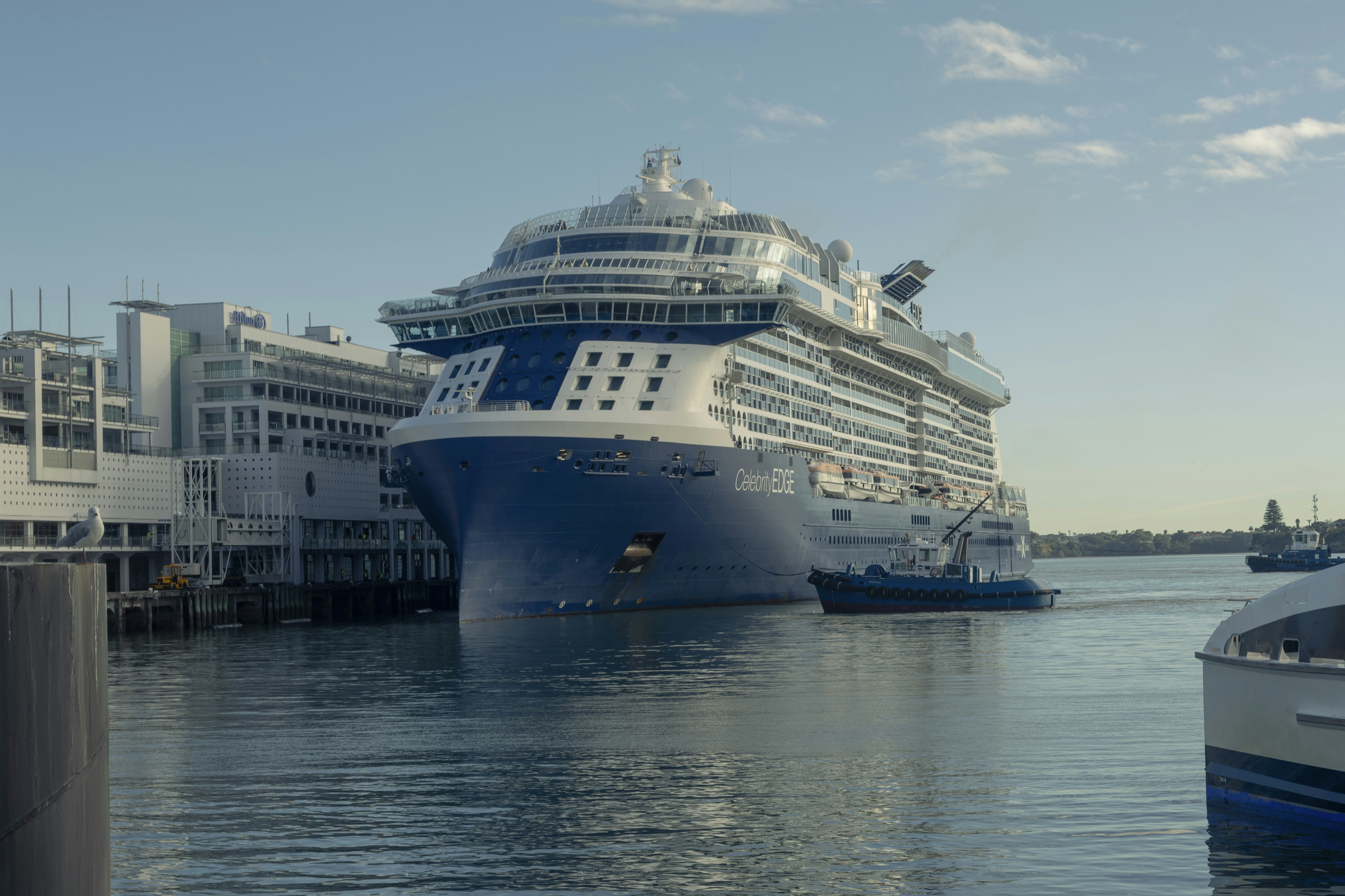 Grandeur at the Pier: The Blue Harborside Giant