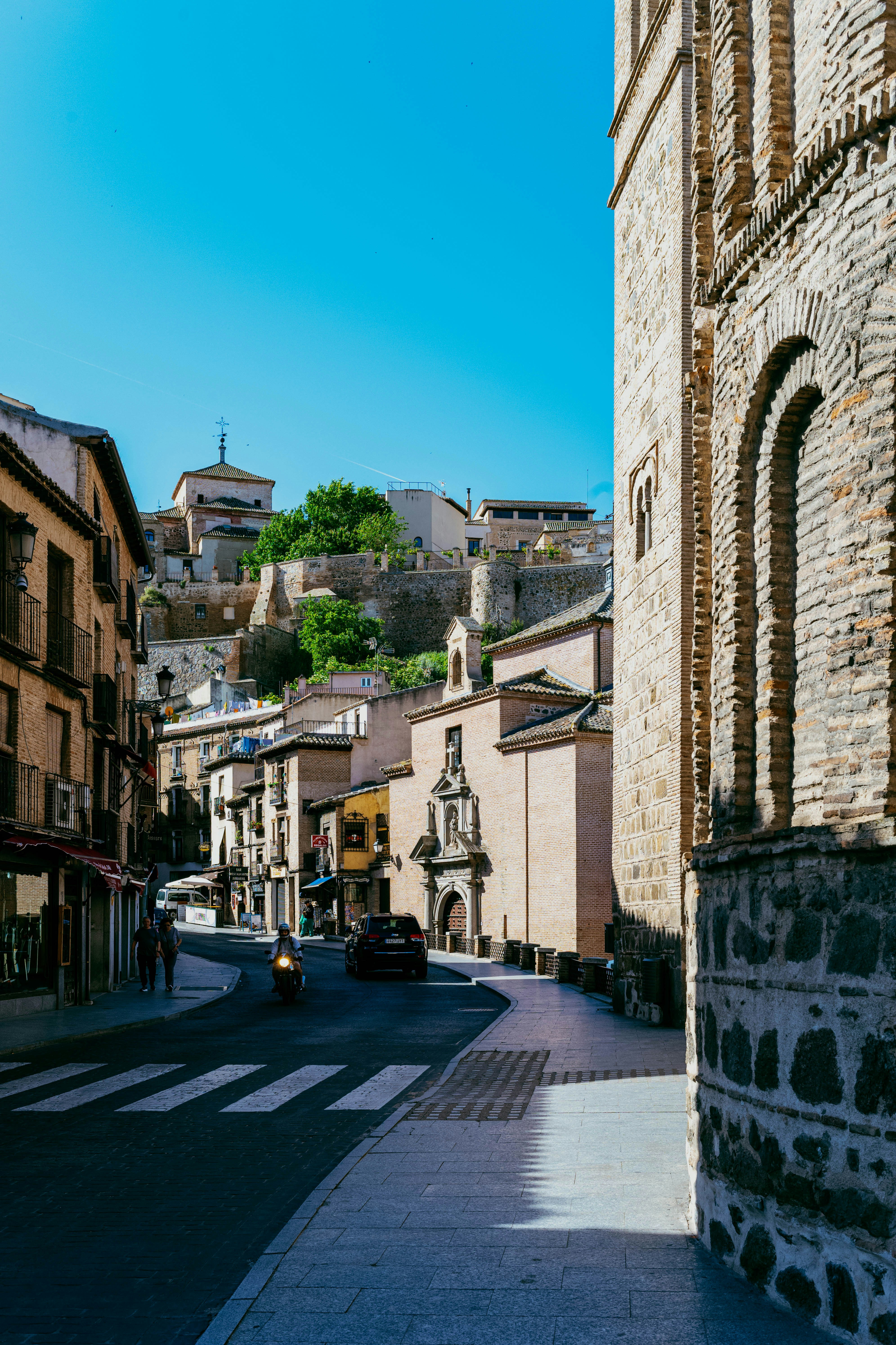 Stone Street in the Shadow of an Ancient Fortress