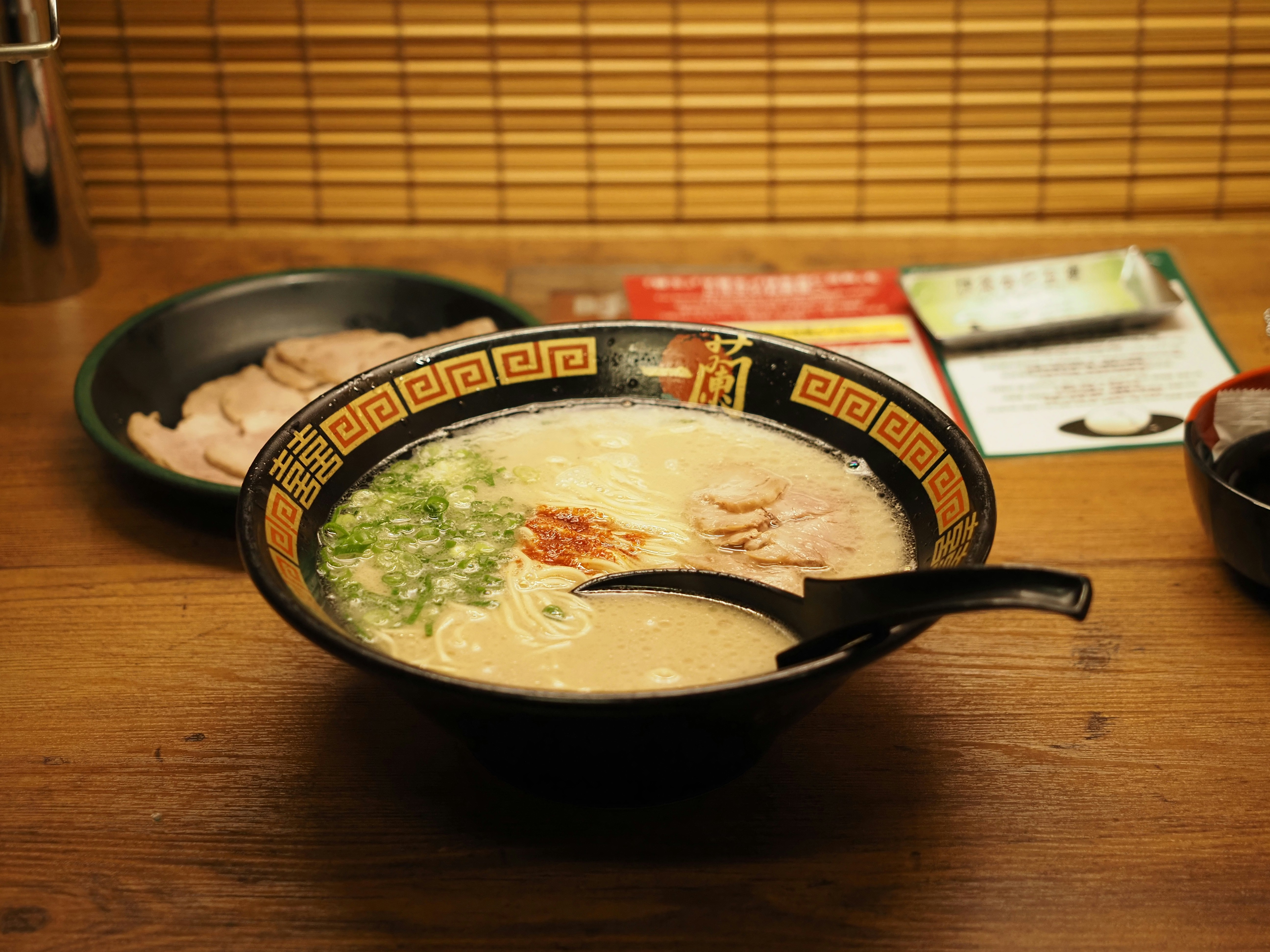 Gentle Steam: A Ramen Bowl Centered in Warm Wooden Calm