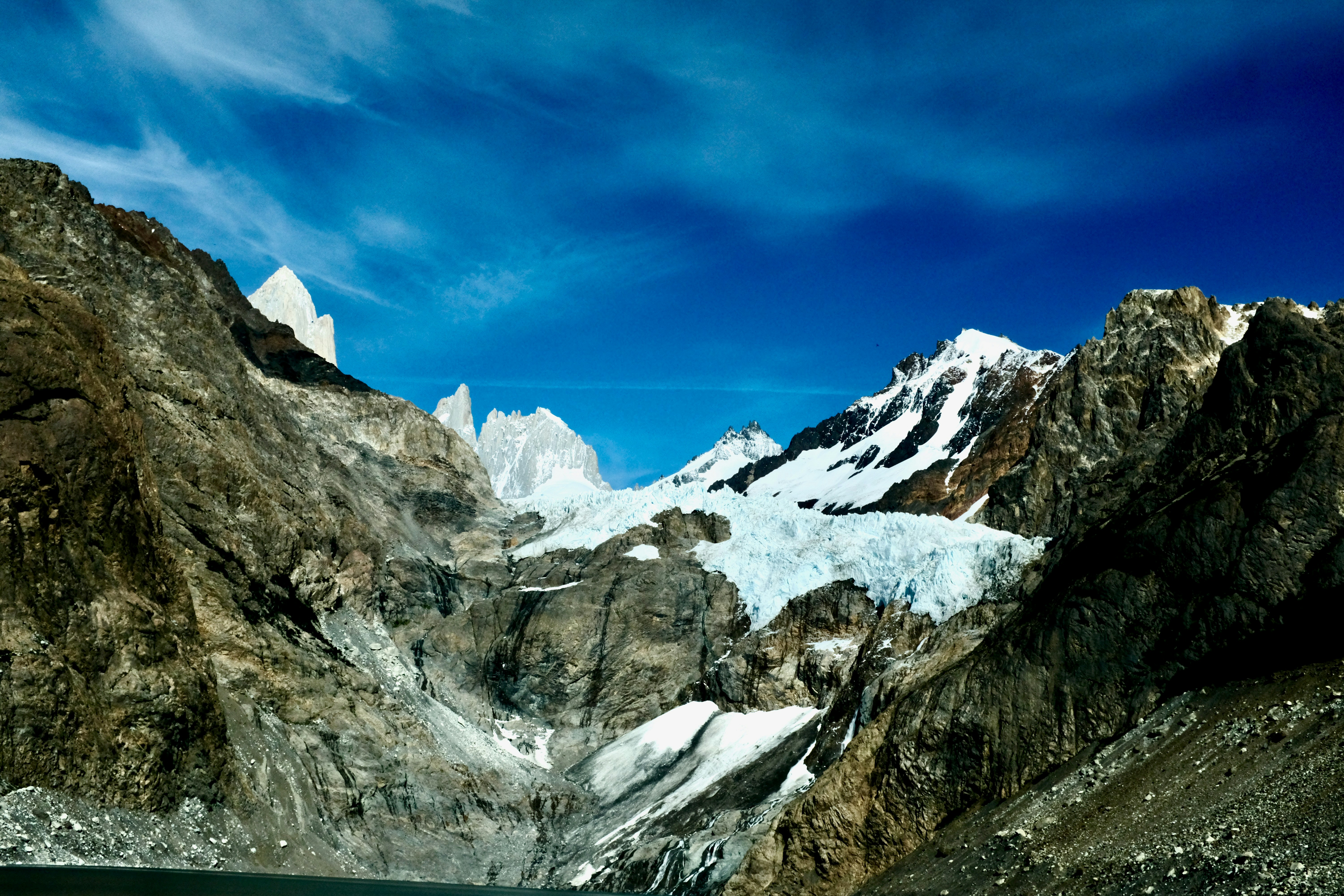 Glacial Pass Under a Blue Alpine Sky
