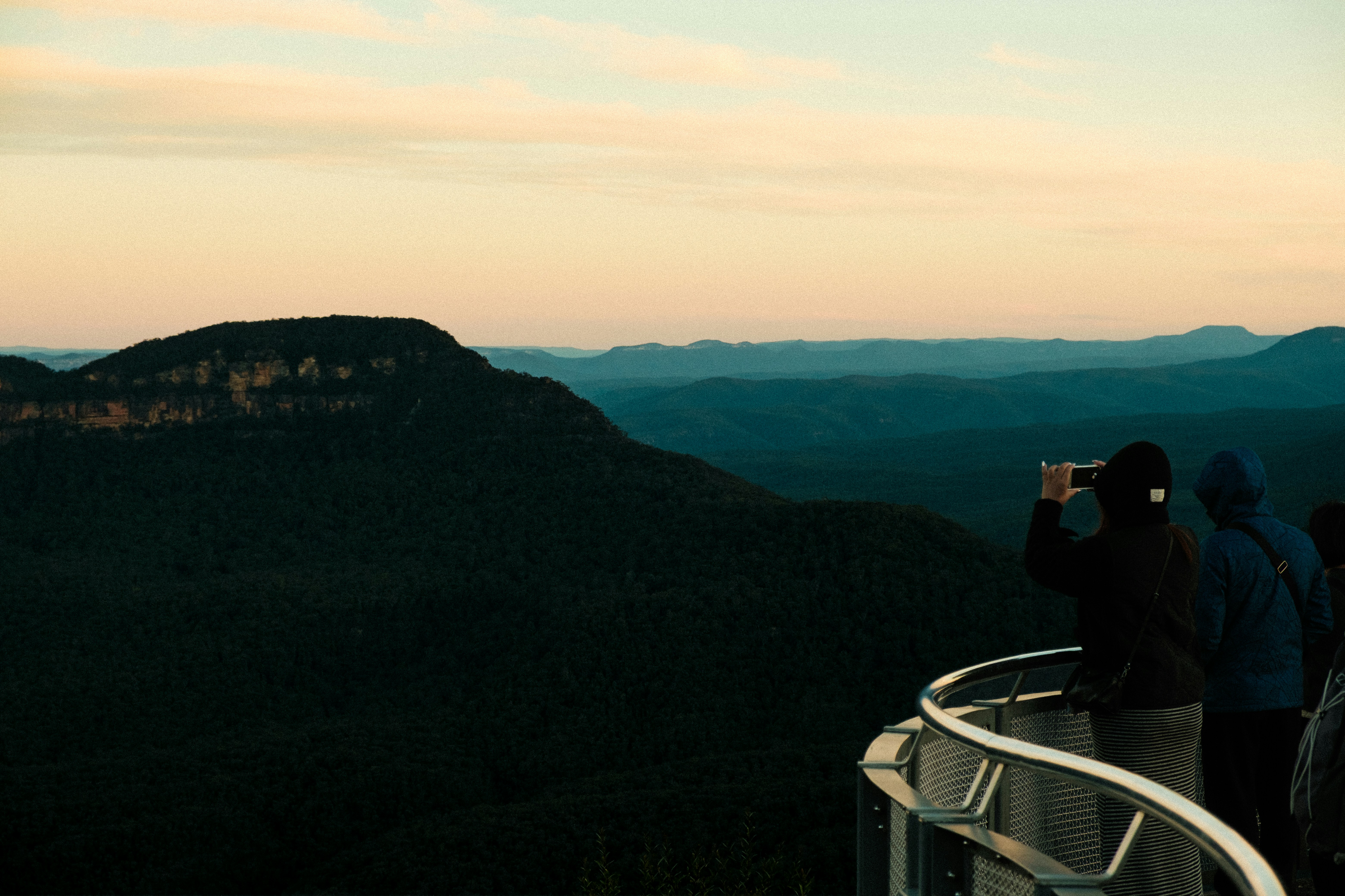 Eyewitness at the Edge: Sunset Over Blue Ridge from the Viewing Platform