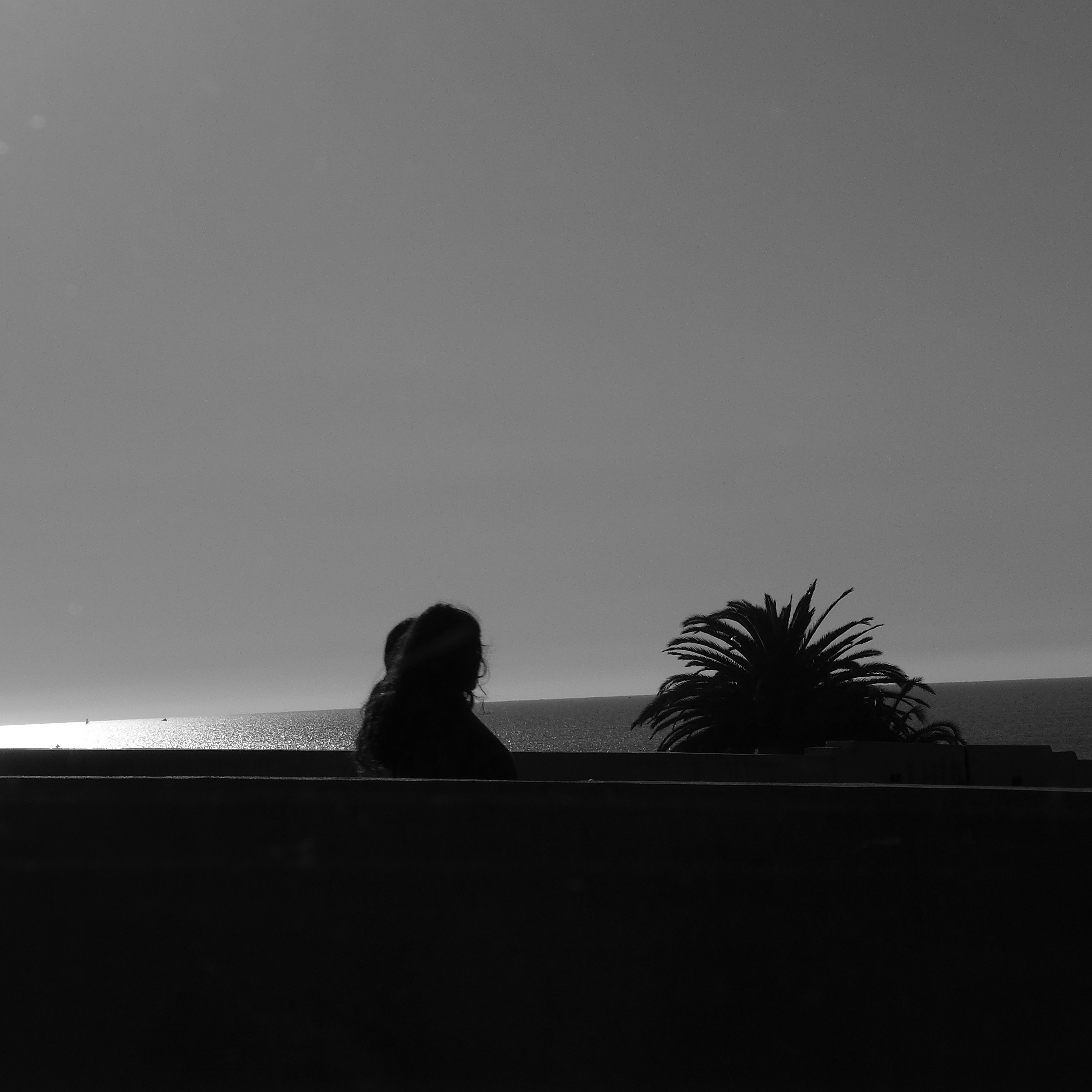 Silhouette by the Sea: A Quiet Moment on the Promenade
