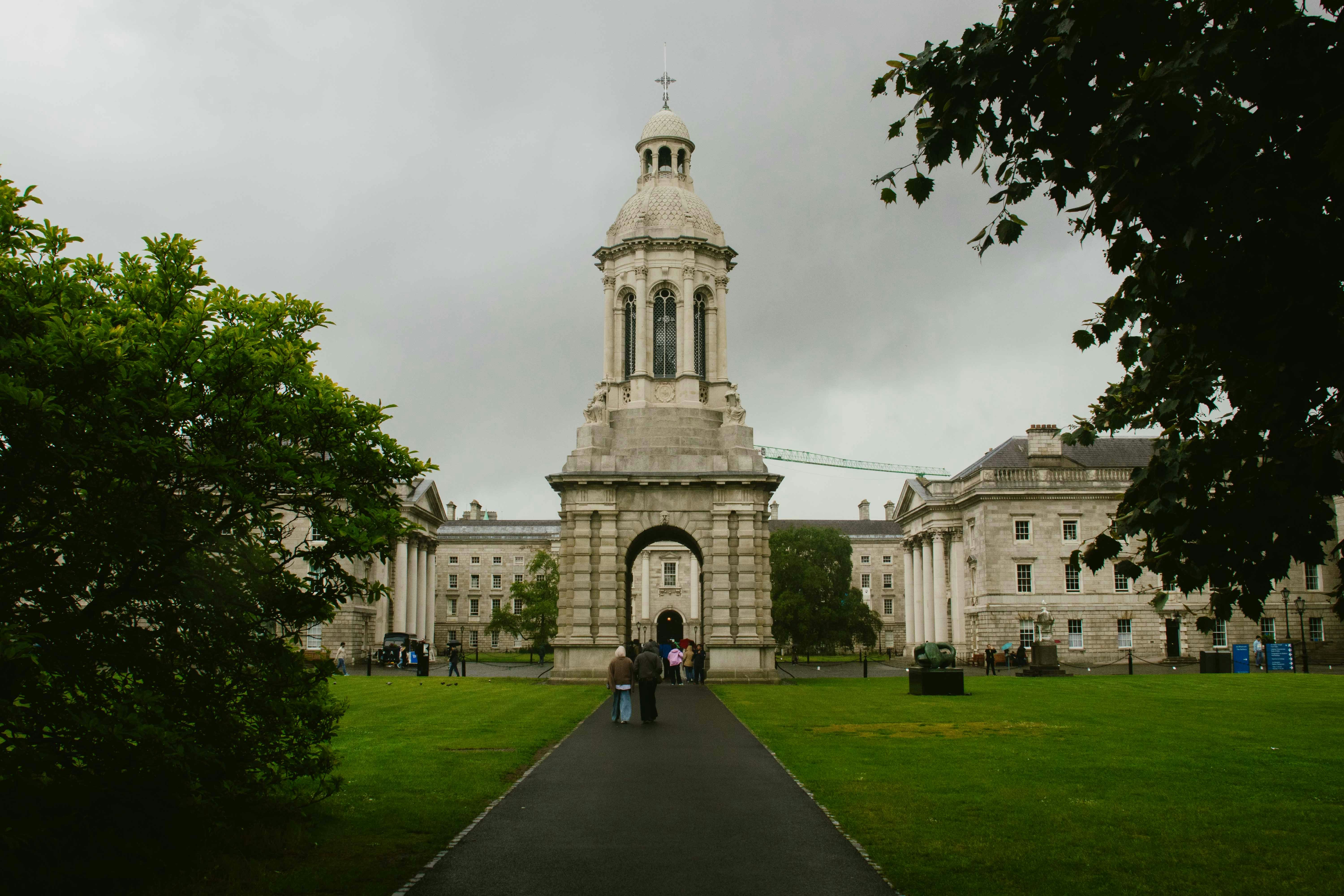 Gateway to Knowledge: A Quiet Respite Under a Stately Clock Tower