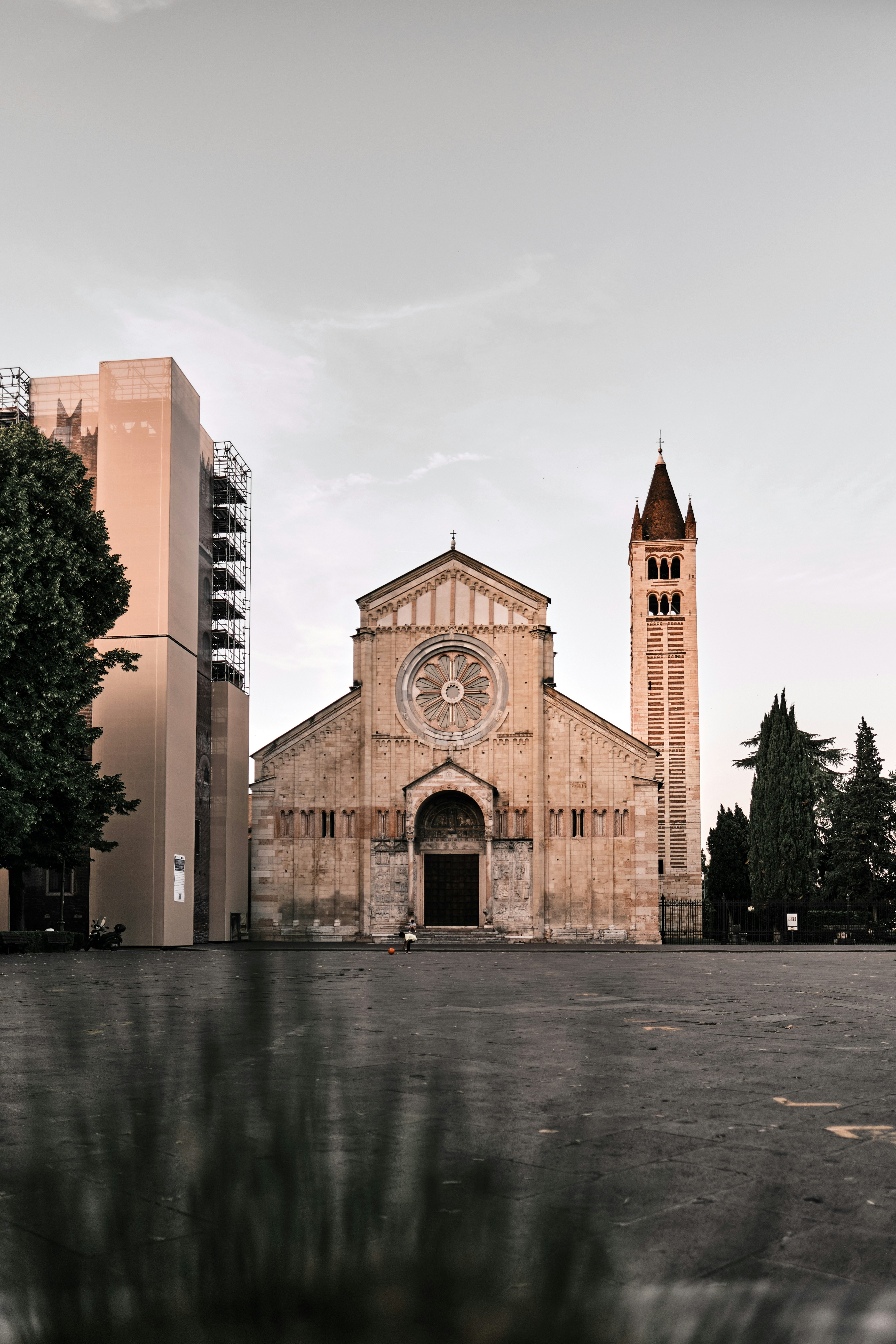 Cathedral in the Square: A Quiet Moment Between Historic Facade and Modern Build