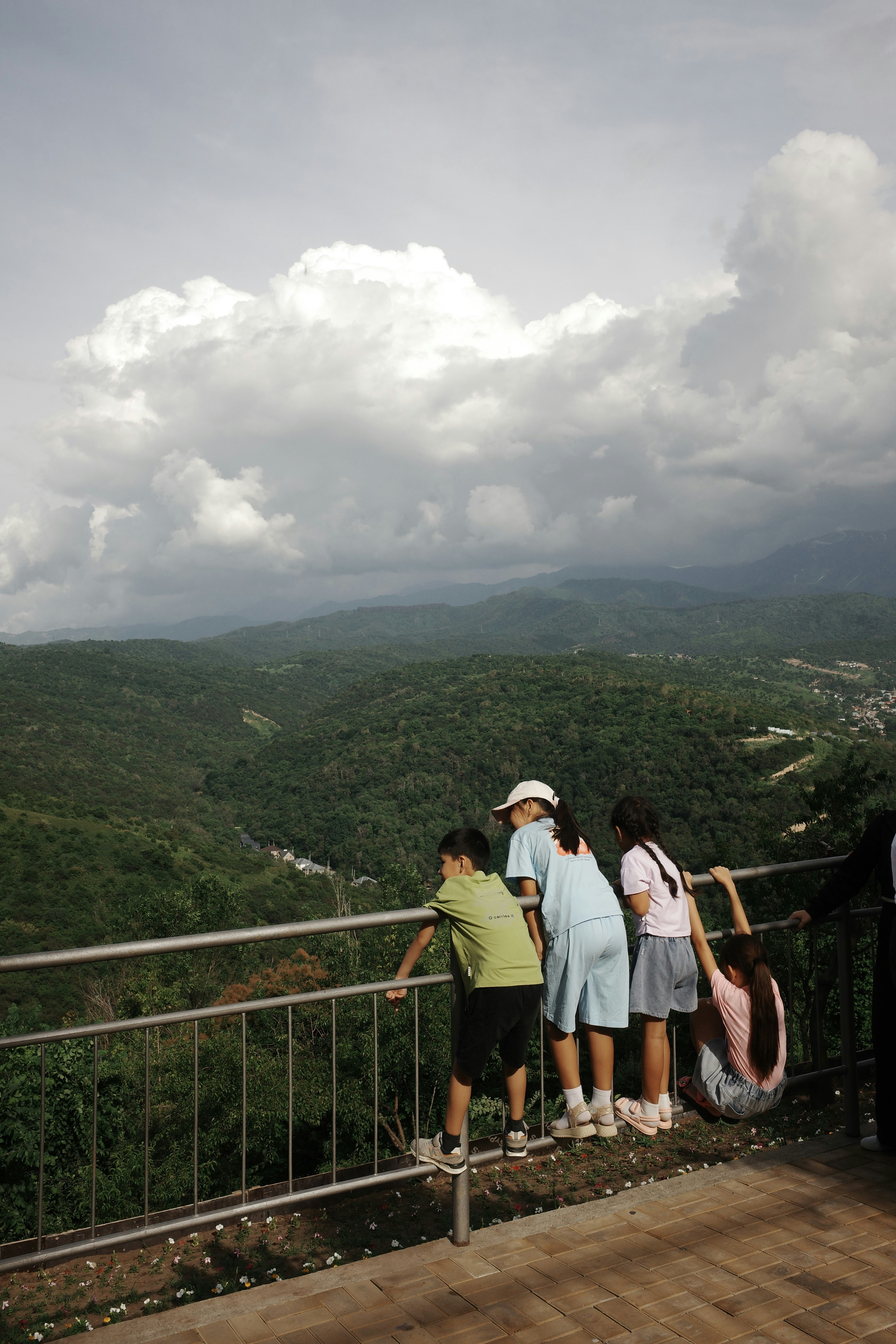 Horizon View from the Overlook: A Family Scene at the Edge