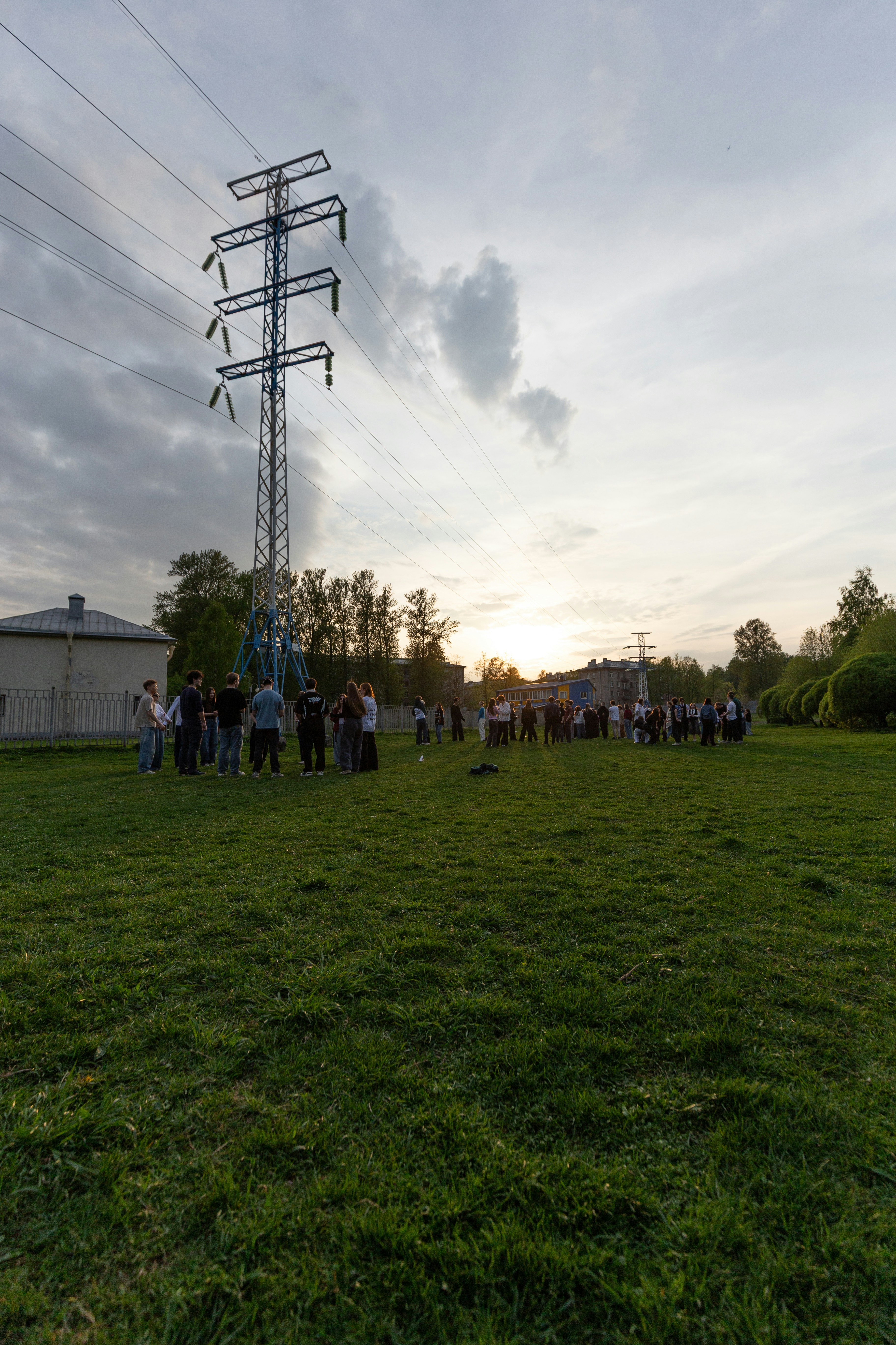 Sunset Gathering Under the High Trestle