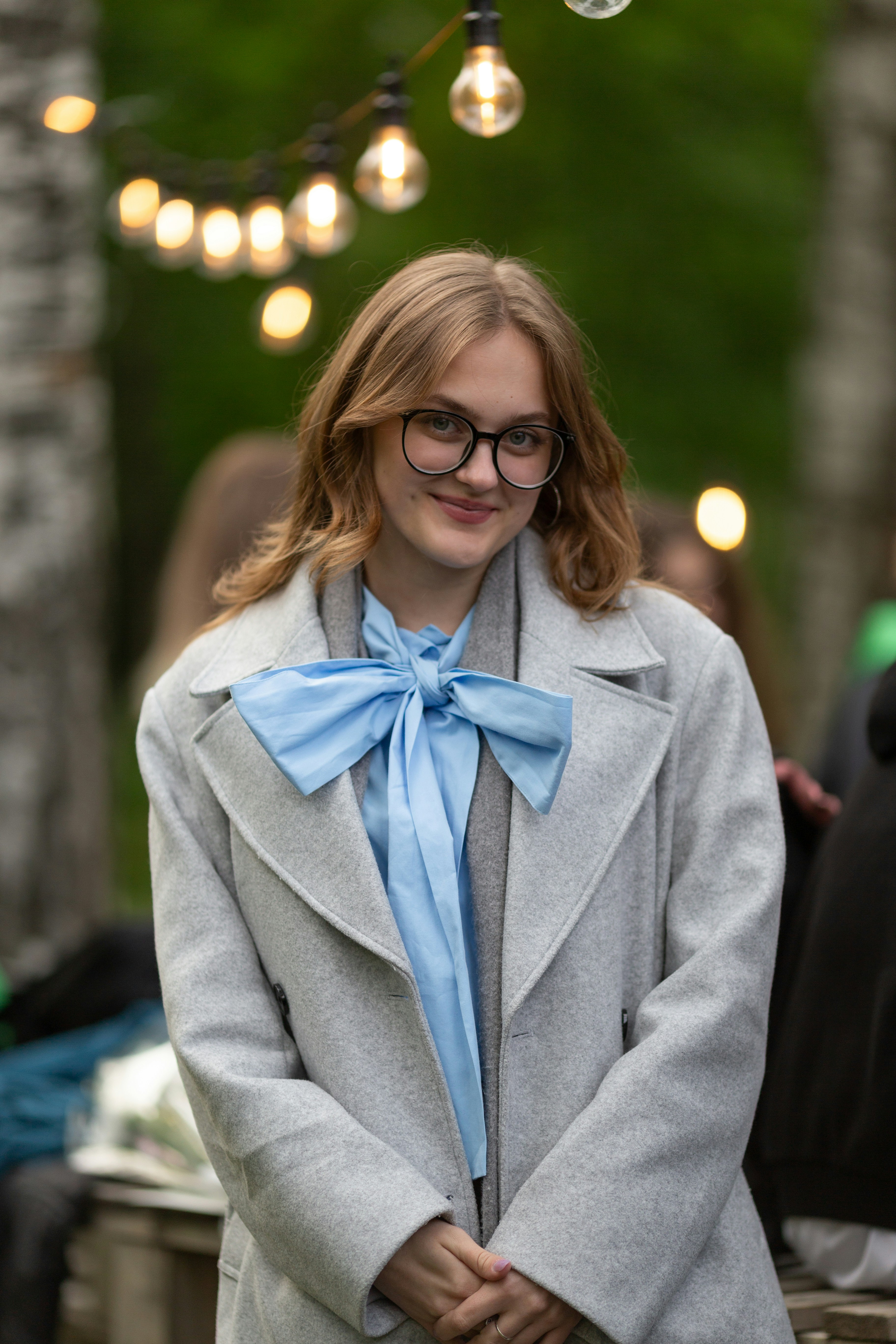 Soft-focus Portrait Under Festoon Lights