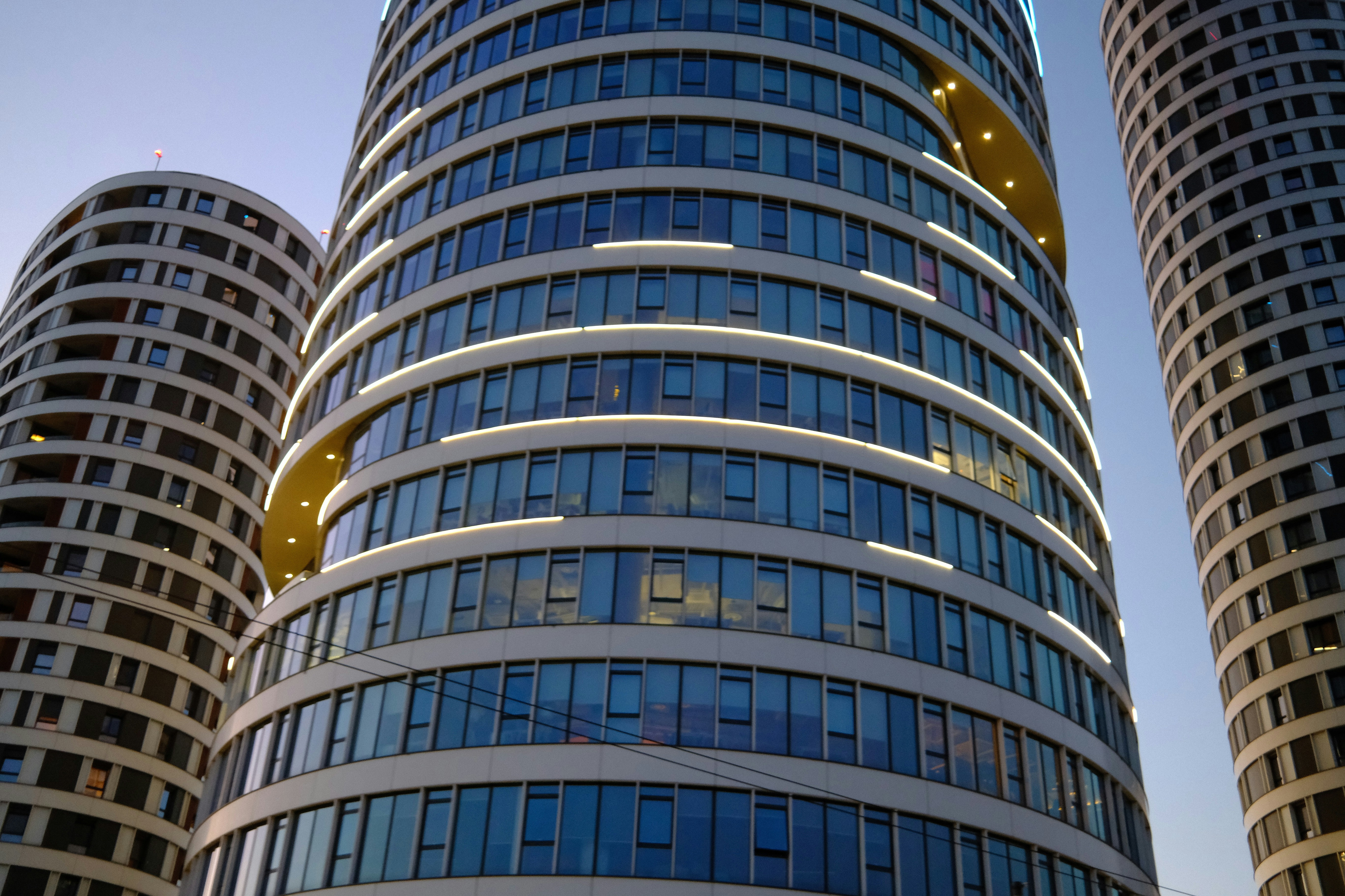 Curved Glass Towers: Echoes of Steel and Light