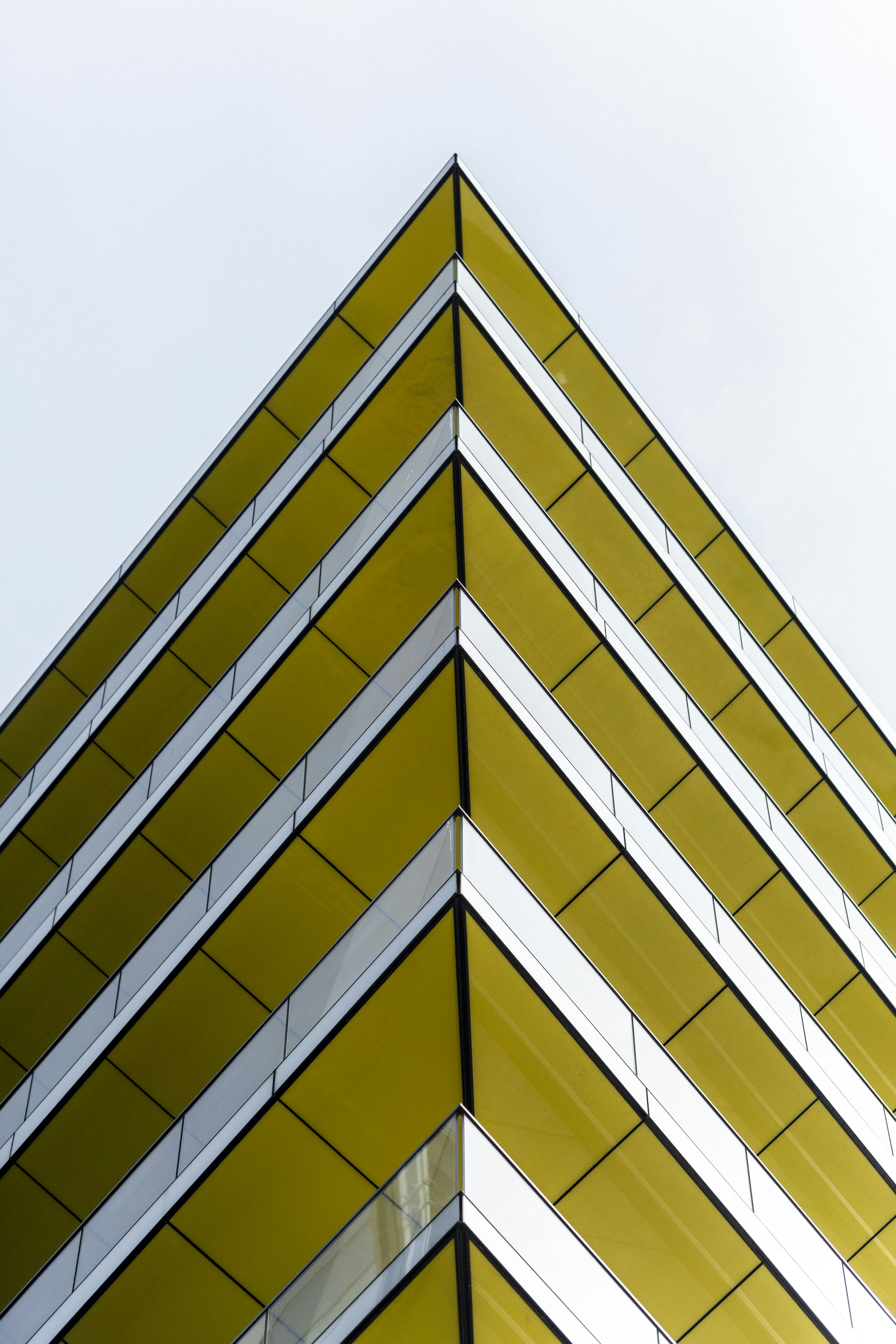 Yellow Skyward Angles: The Triangulated Facade of Modern Angles