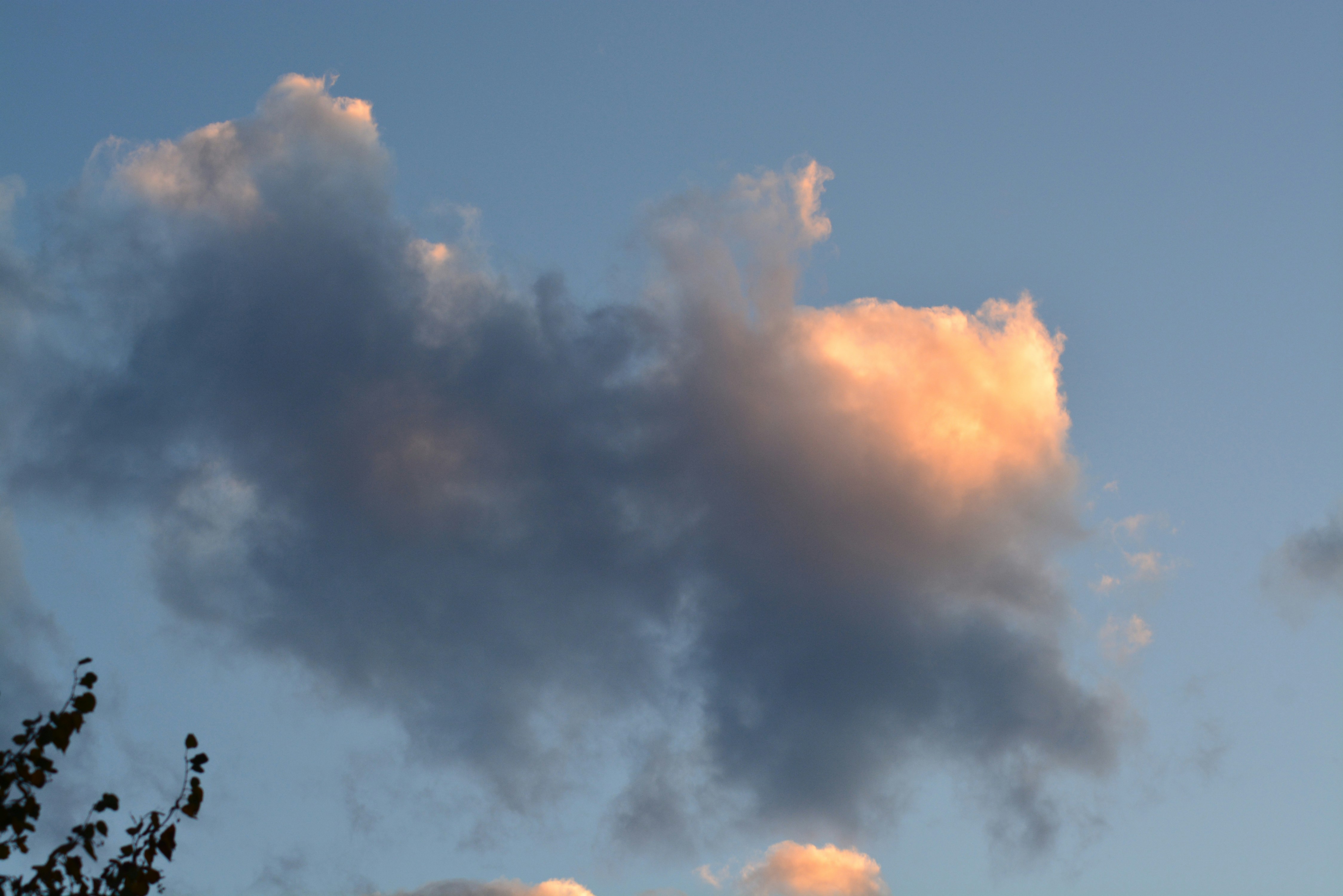 Soft Sunset Cloudlet Over a Quiet Sky