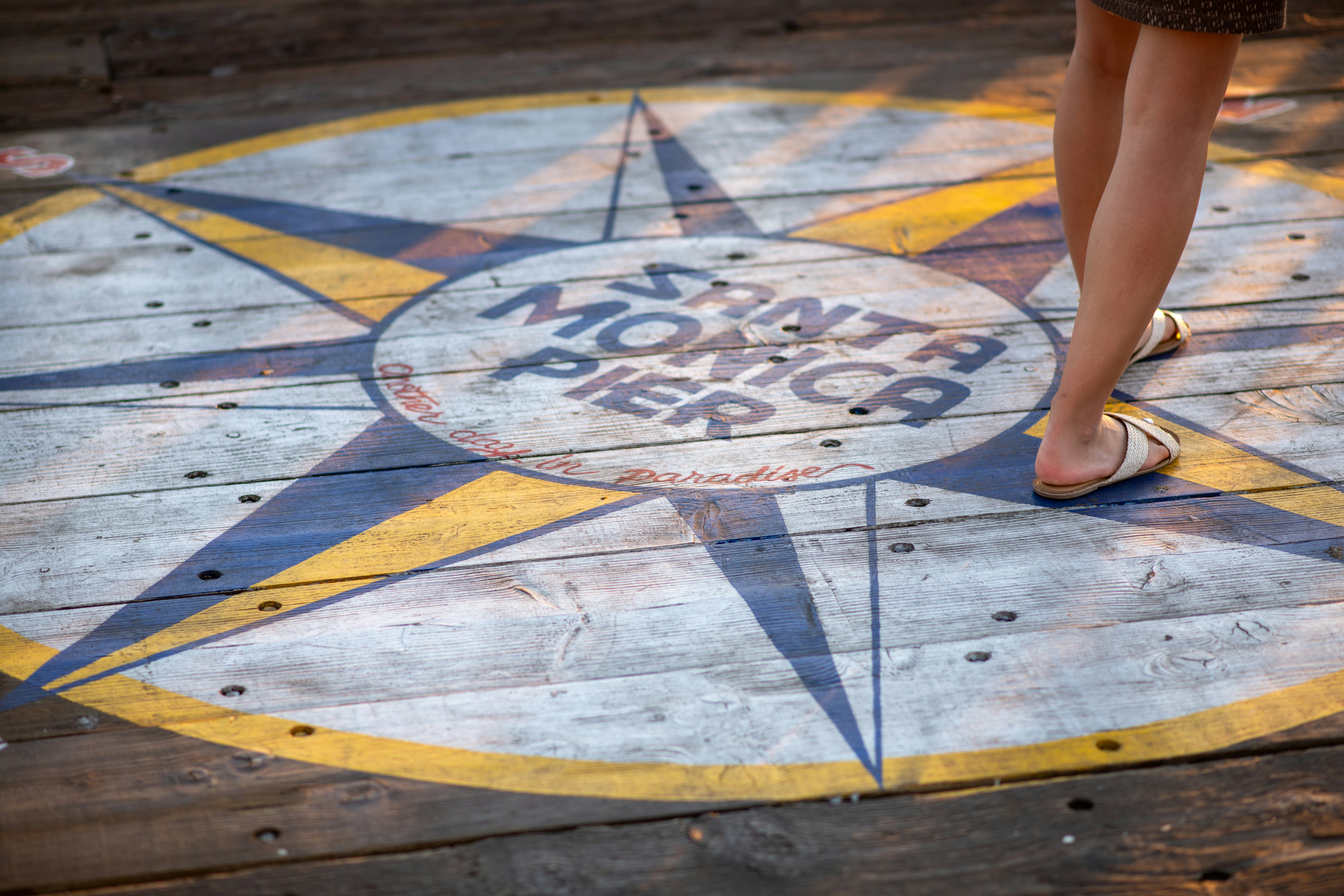 Star of the Boardwalk: Feet at the Compass Circle