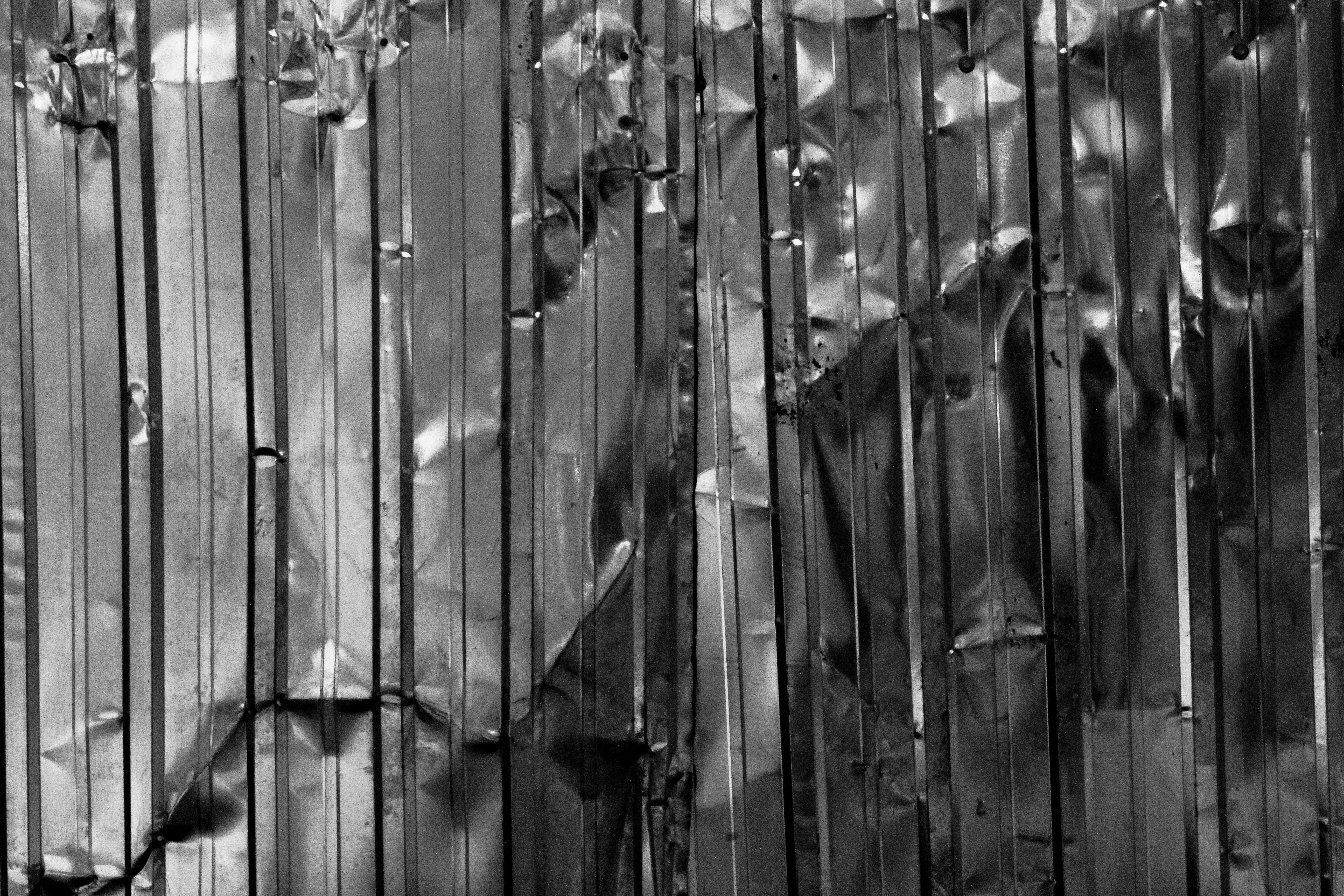Crinkled Reflections: Vertical Bars Abstract