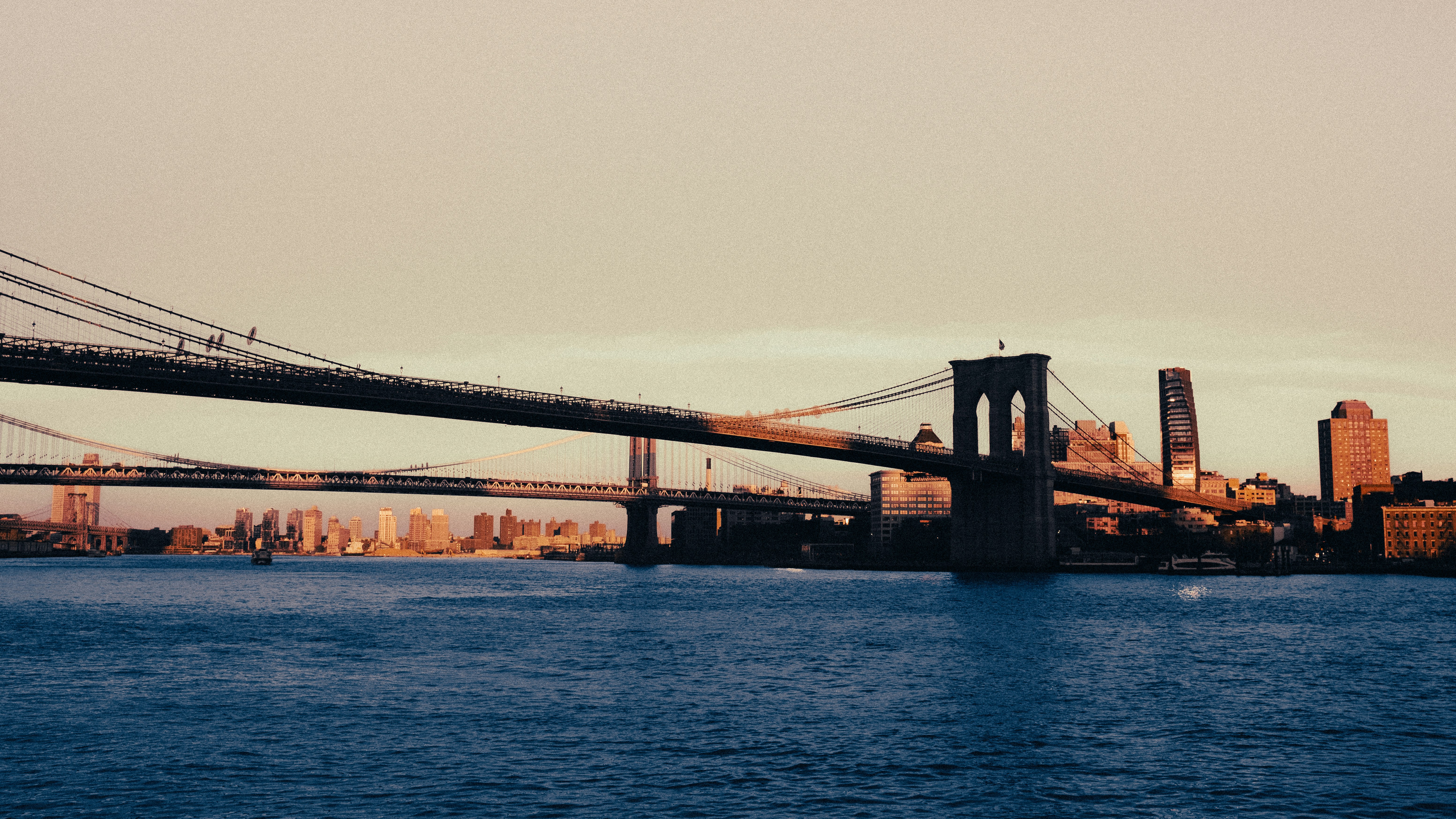 Golden Hour Over the East River Bridge