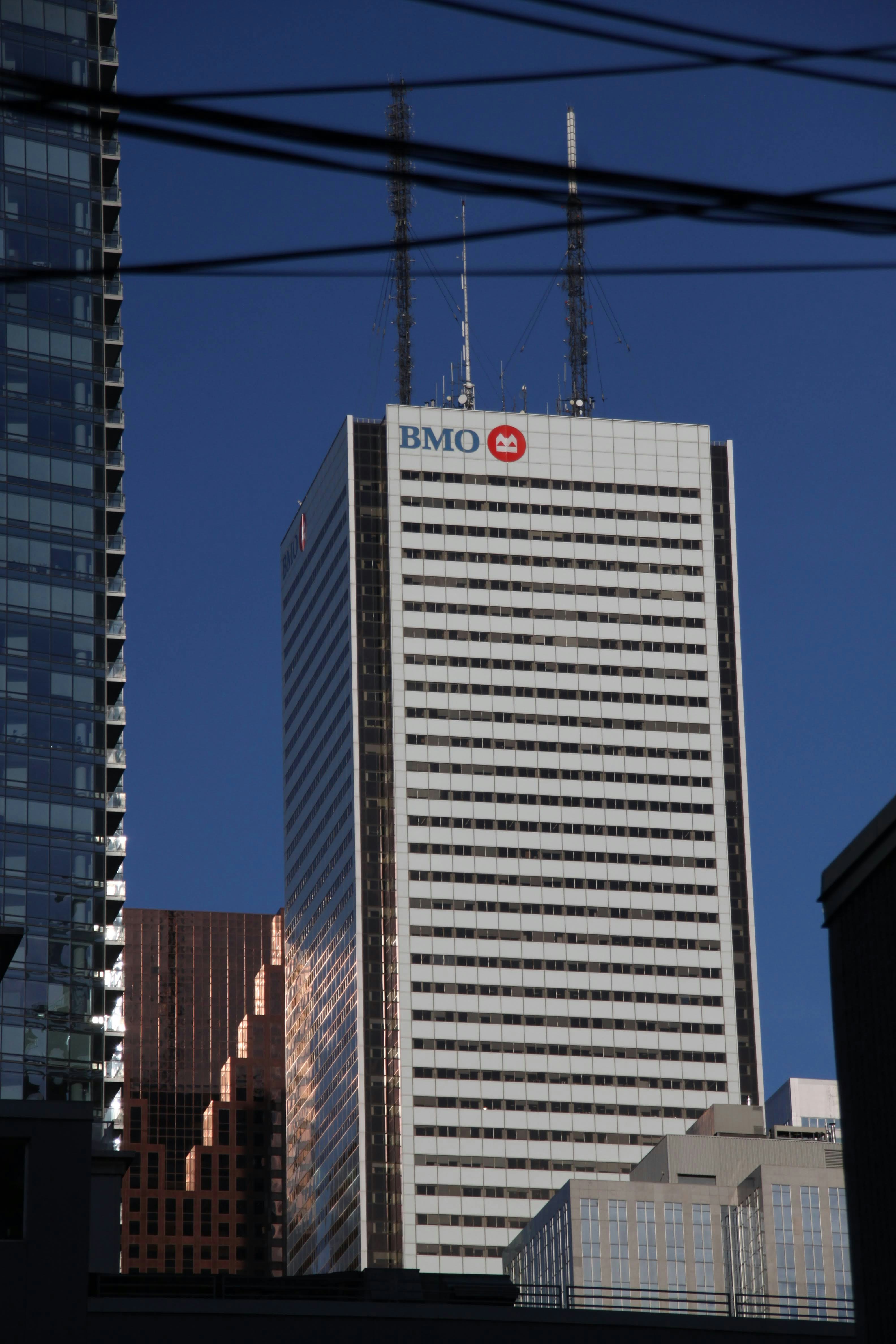 BMO Tower Reaching Toward a Clear October Sky